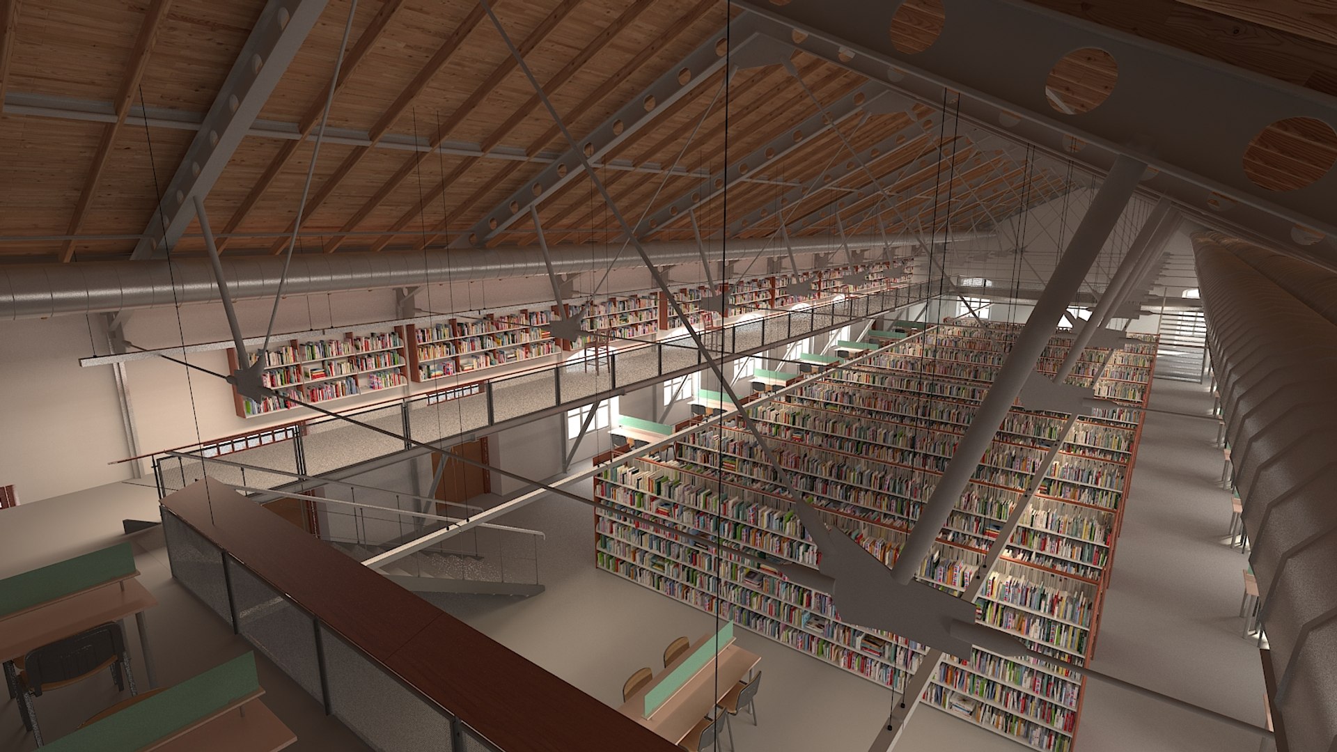 Library 3d Model