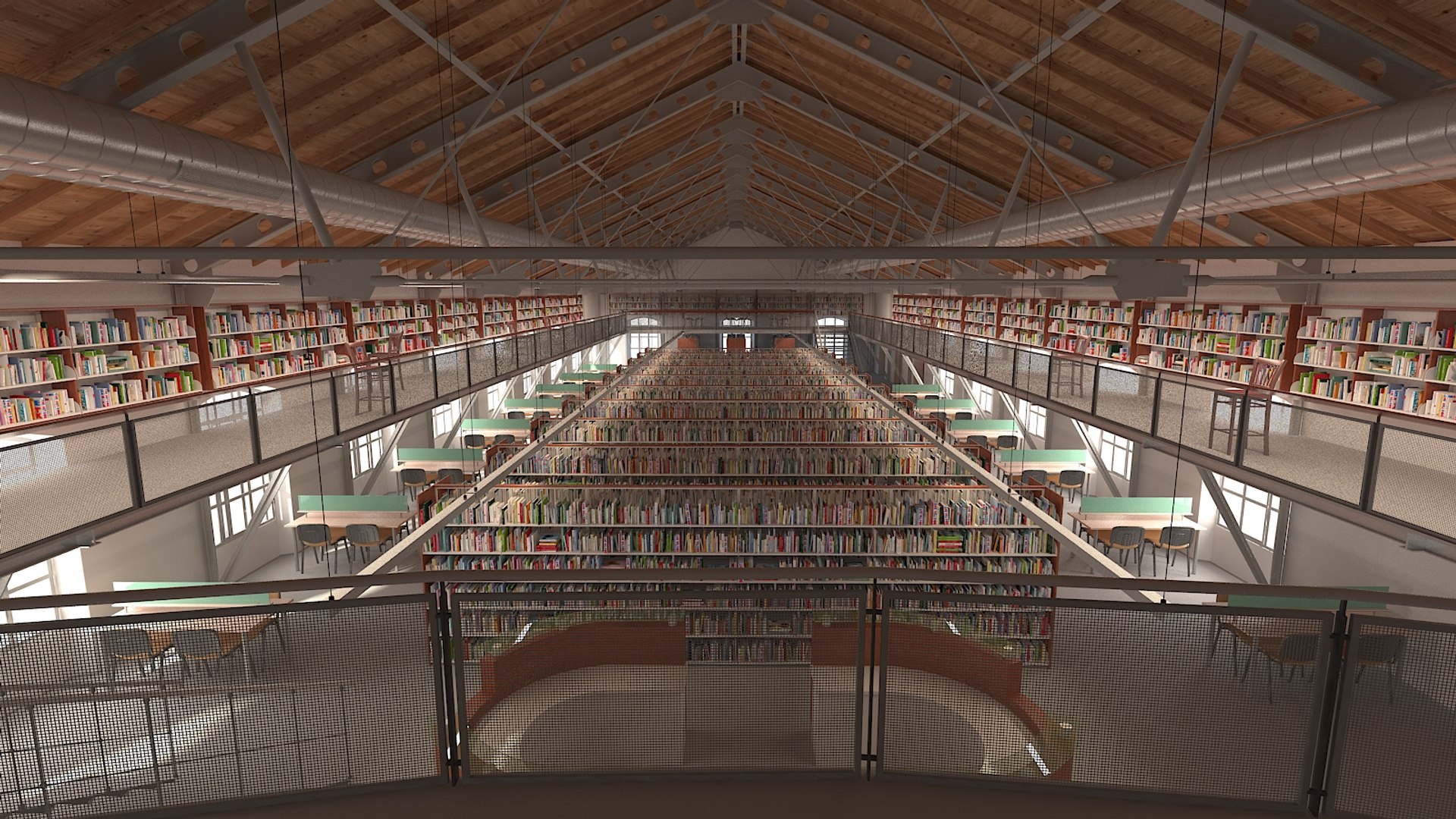Library 3d Model