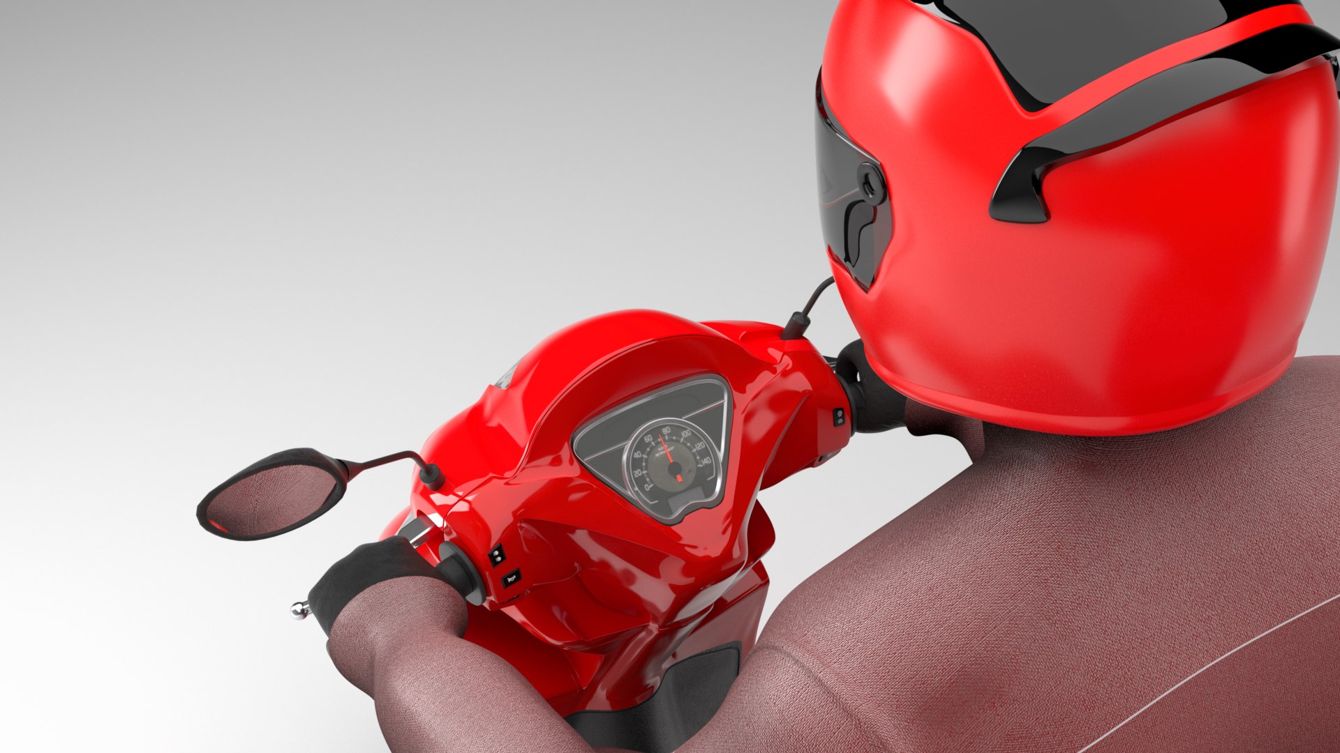 Delivery Man Riding Honda Dio 3D Model - TurboSquid 1996322