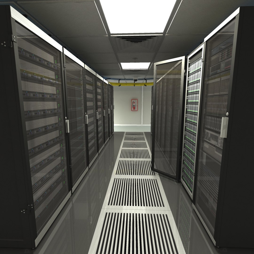 3d model center office server room