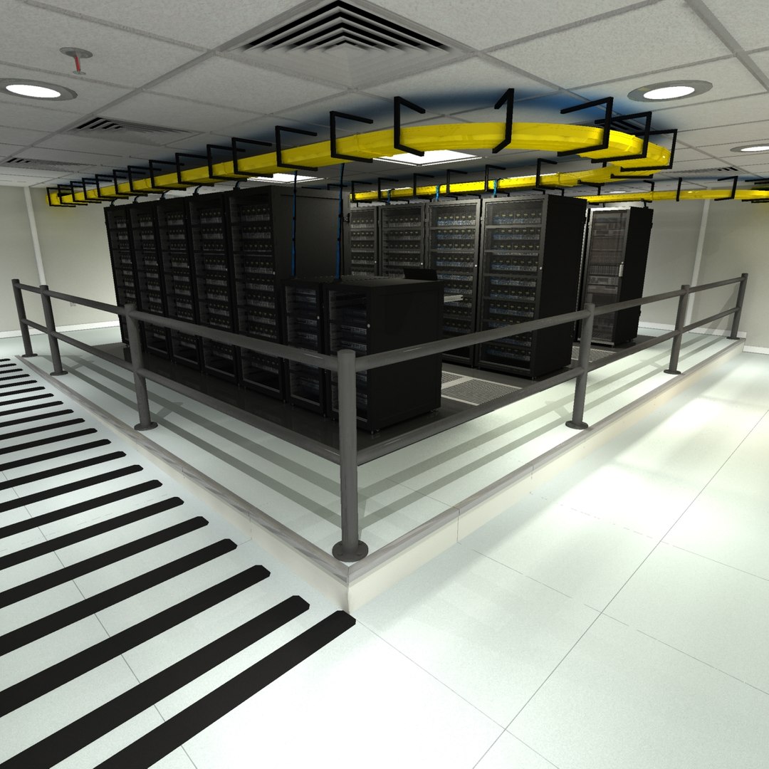 3d model center office server room