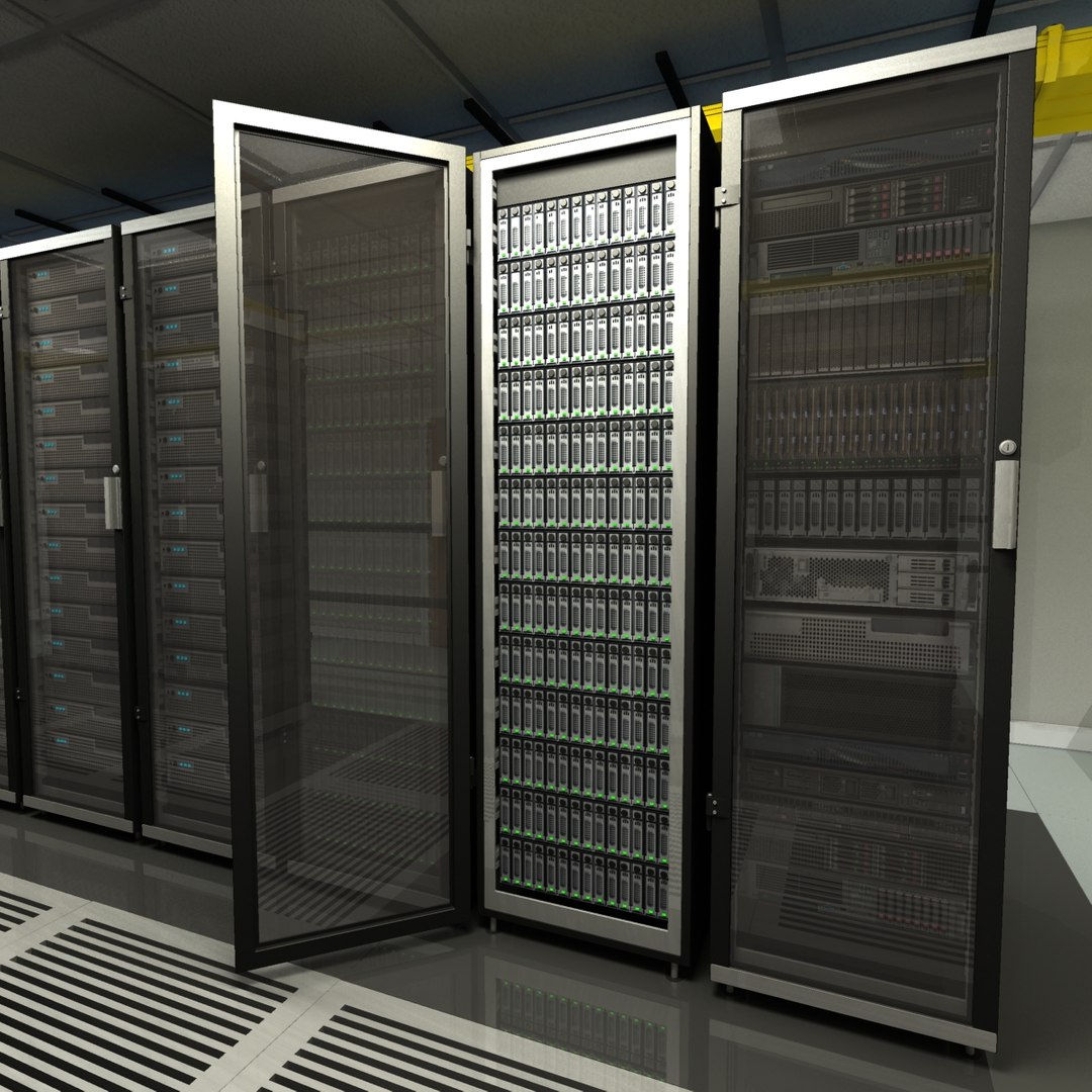 3d model center office server room