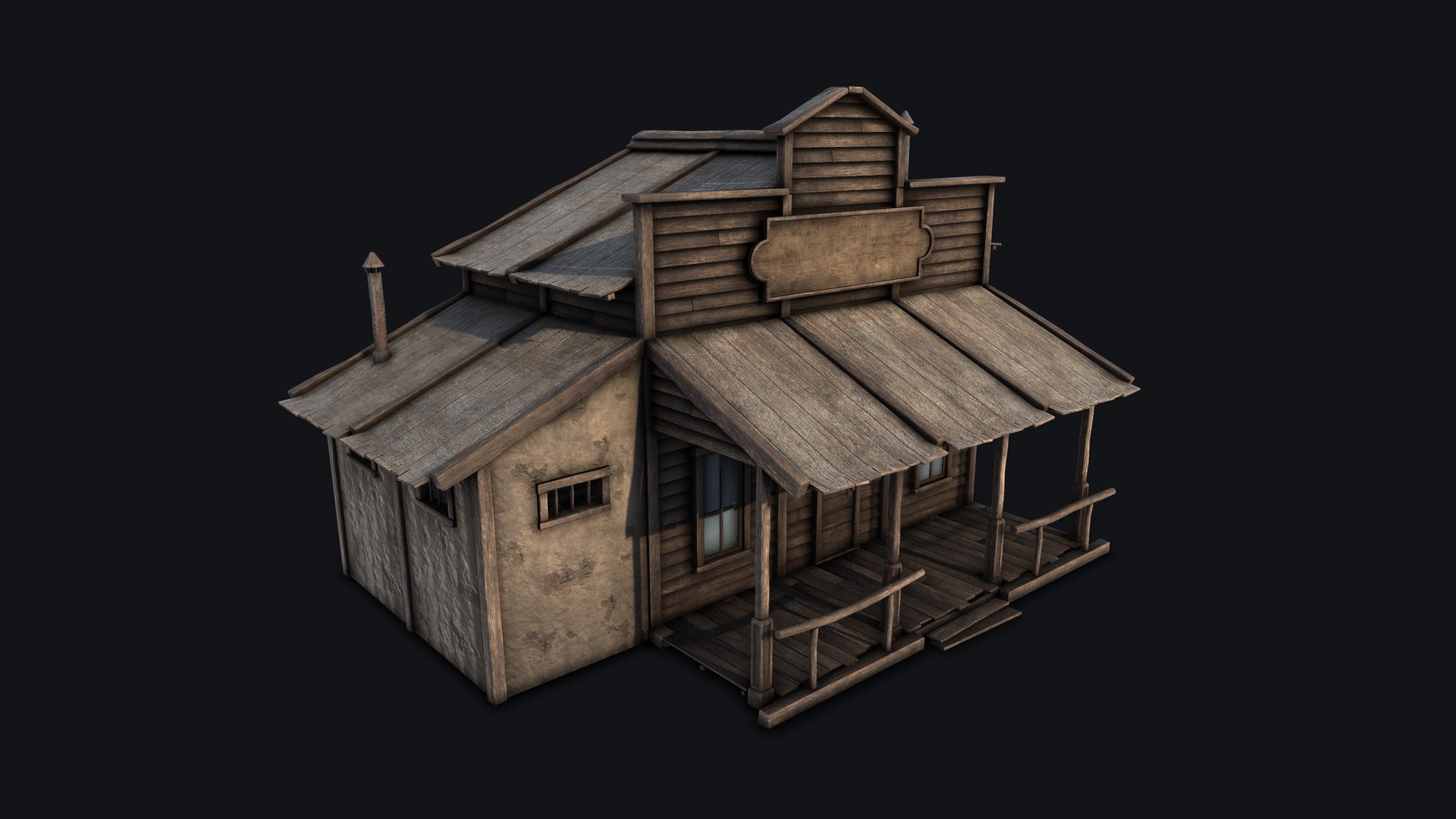 Wild West Sheriff Office 3D - TurboSquid 2432885