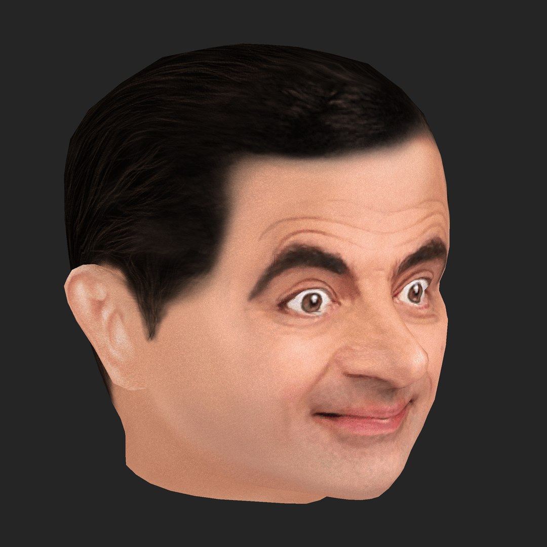 3D Rowan Atkinson Head - Low Poly Head For Game - TurboSquid 1868480