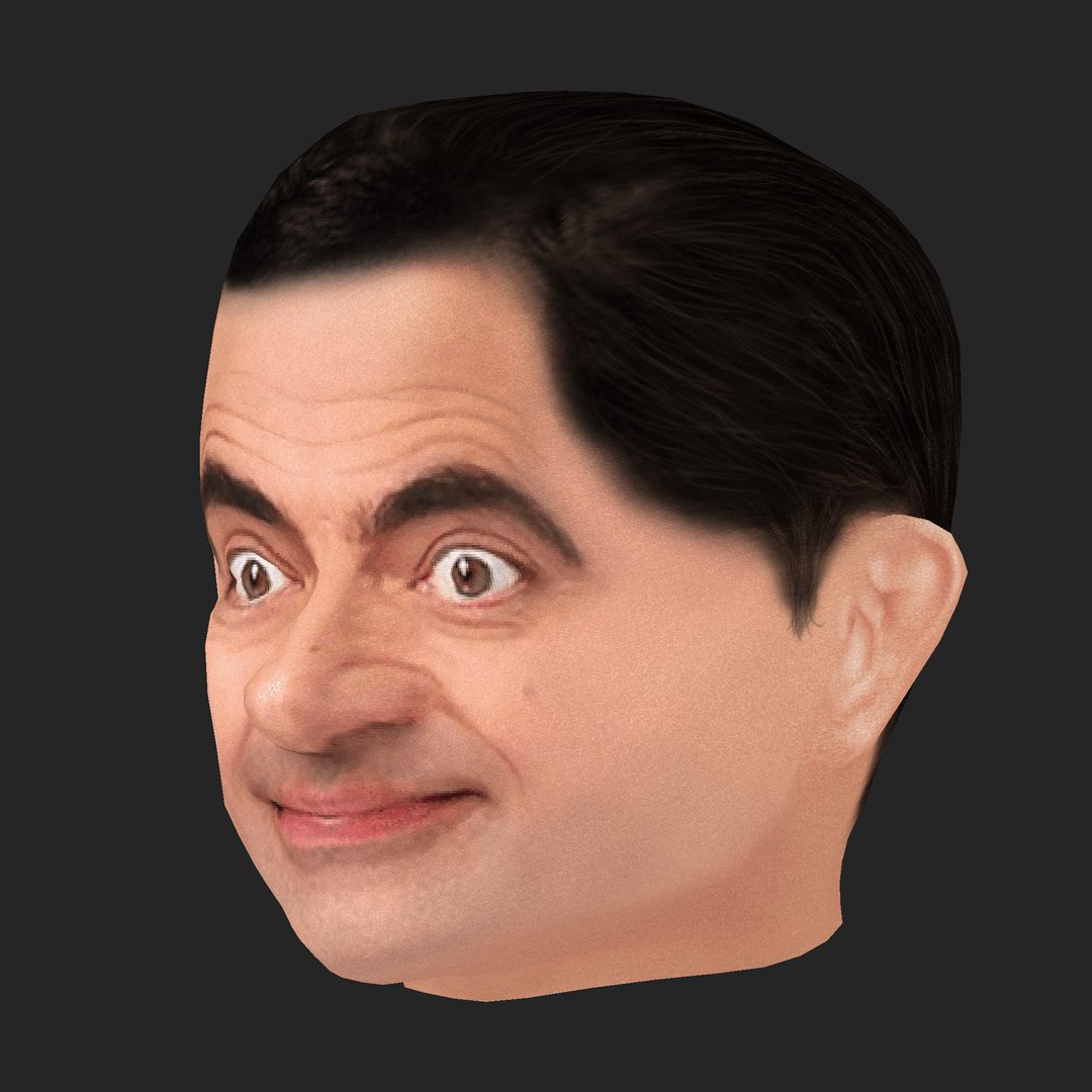3D Rowan Atkinson Head - Low Poly Head For Game - TurboSquid 1868480