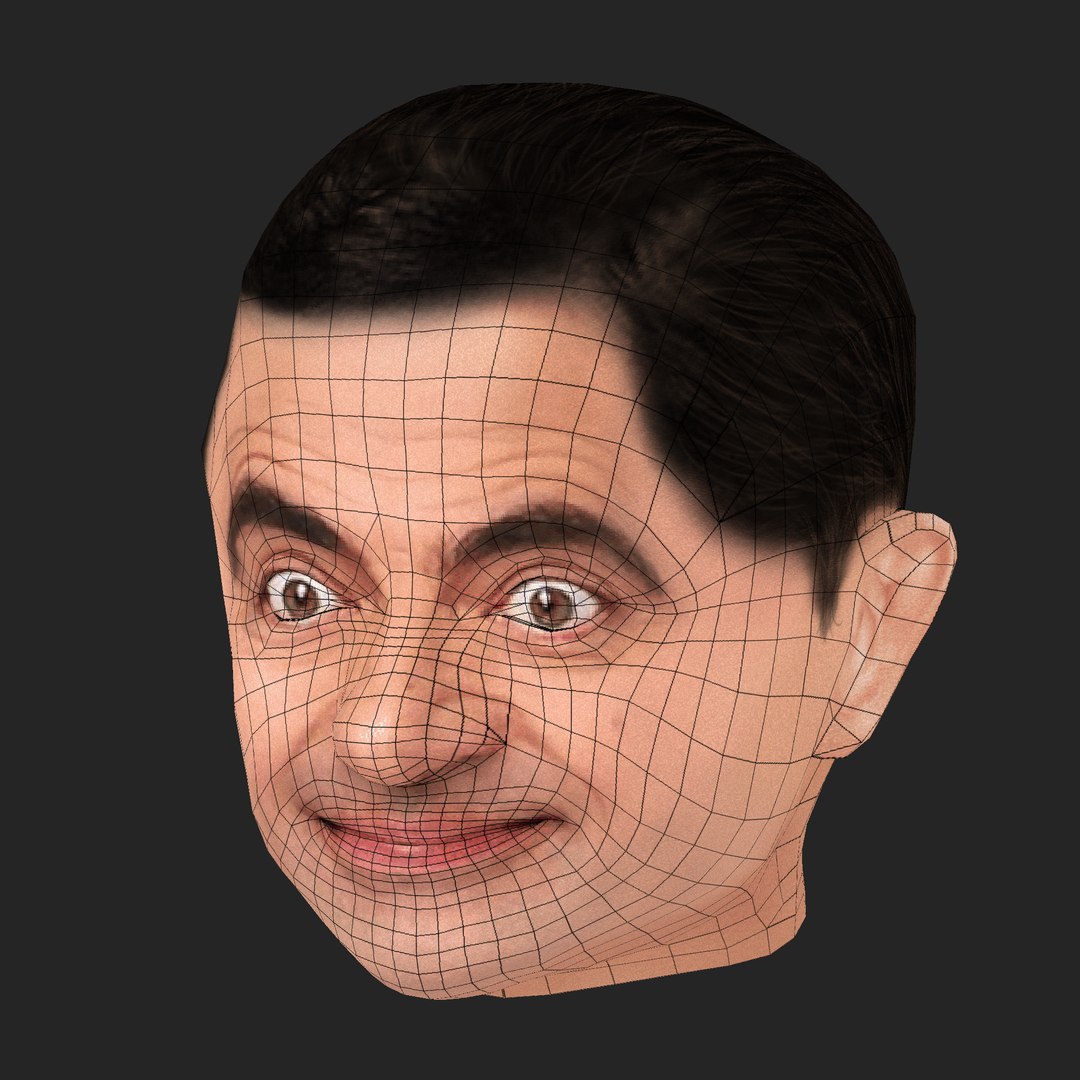 3D Rowan Atkinson Head - Low Poly Head For Game - TurboSquid 1868480