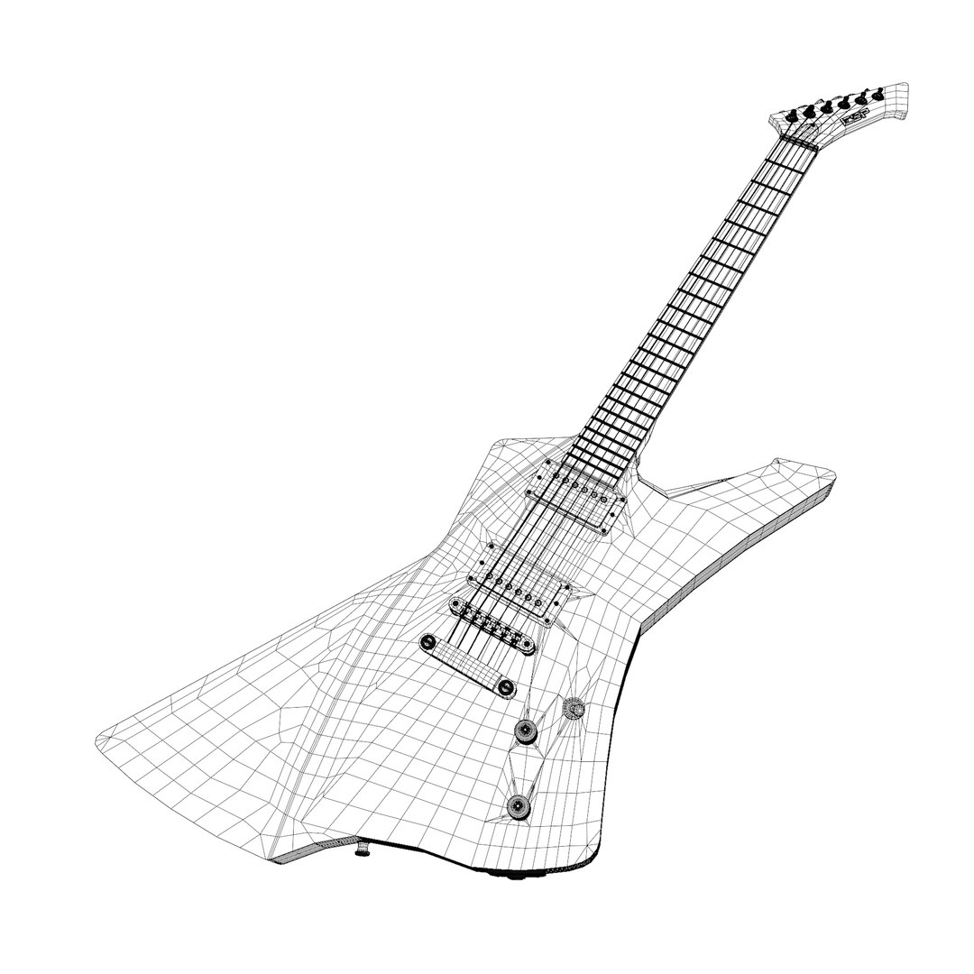 ESP Snakebyte Guitar Model - TurboSquid 1893240