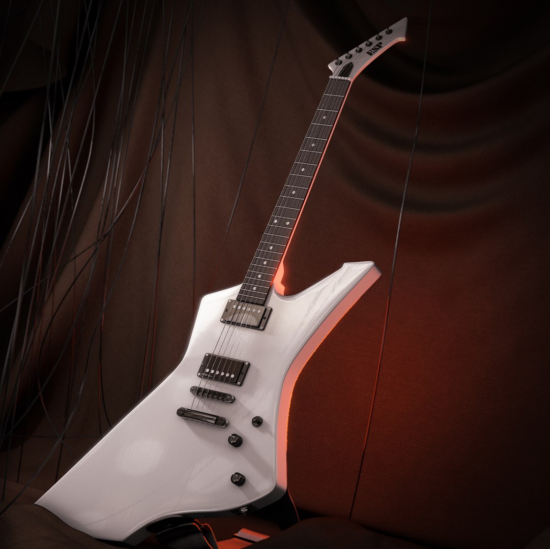 ESP Snakebyte Guitar Model - TurboSquid 1893240