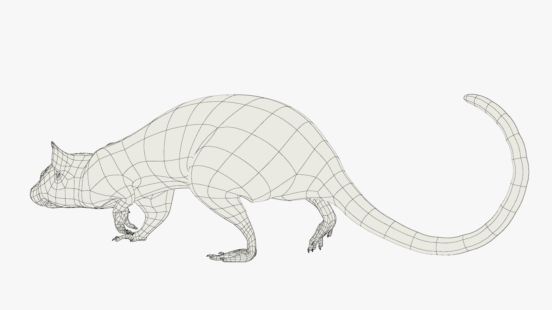 3D White Rat Fur Rigged For Blender Animated Set - TurboSquid 2517173