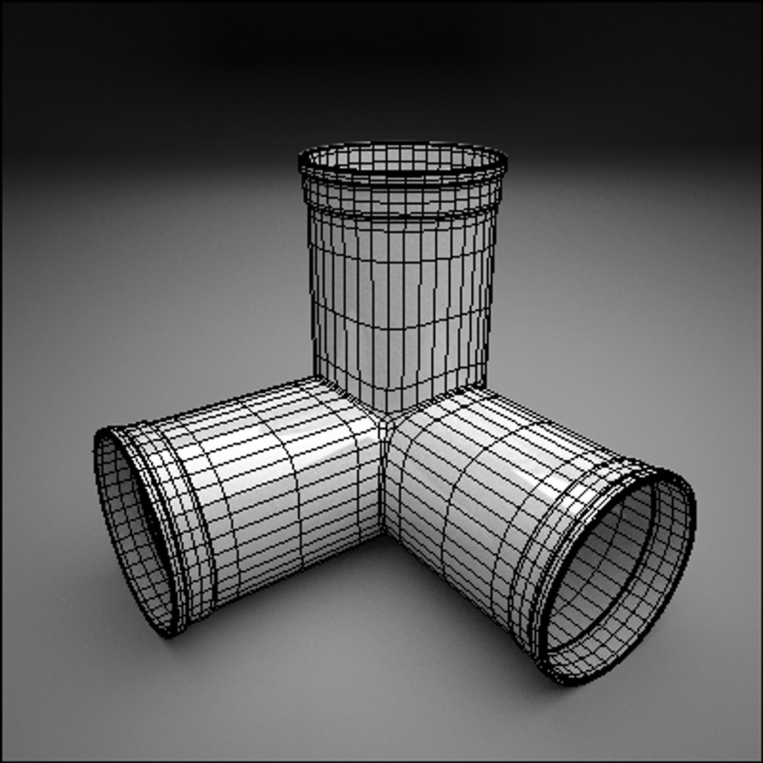 pvc pipe 3d 3ds