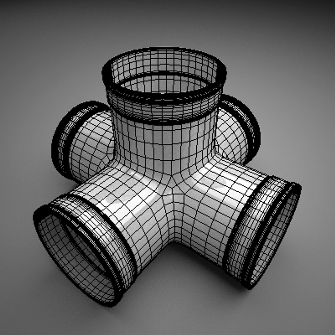 pvc pipe 3d 3ds