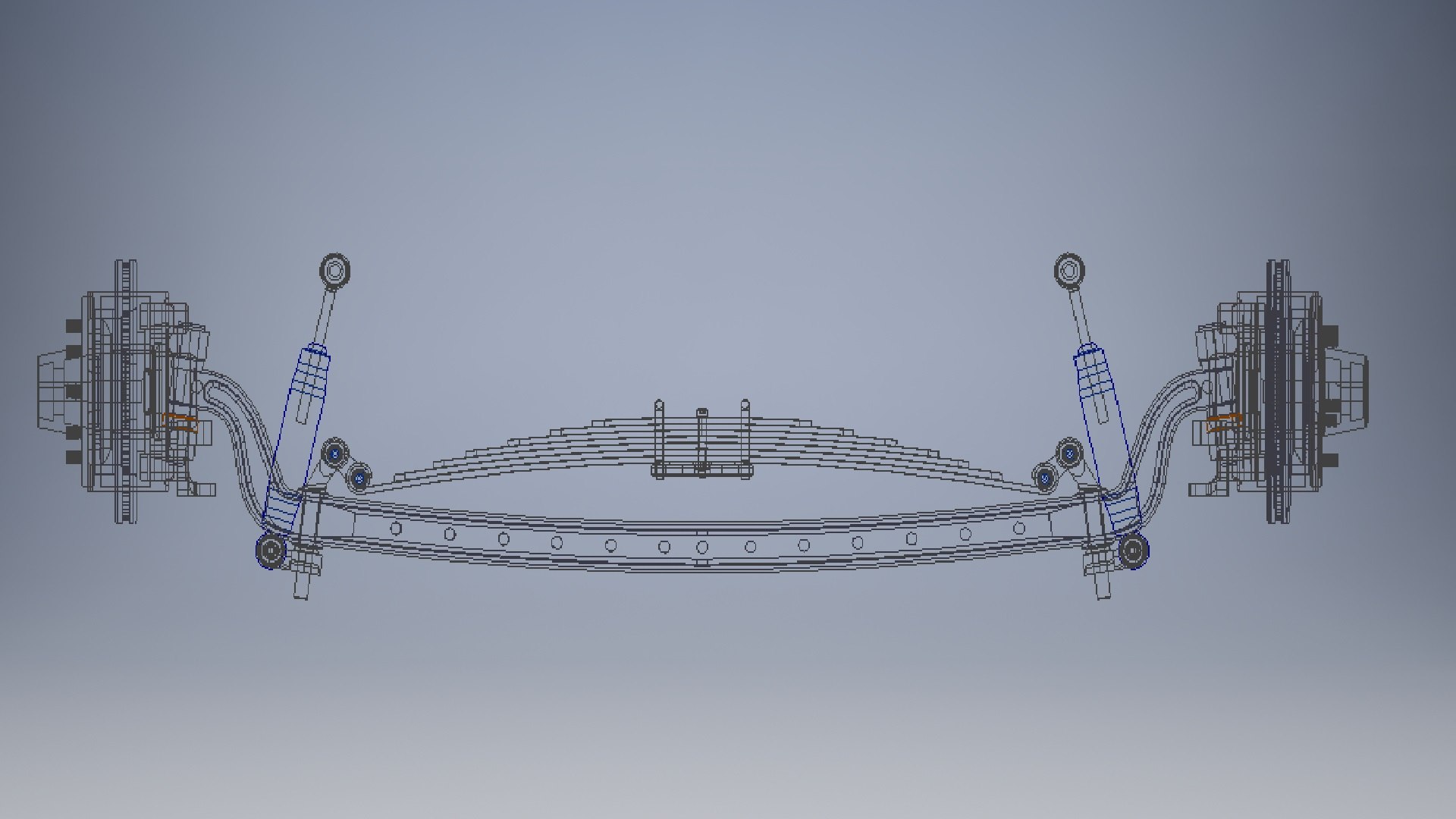 Car Front Drop Axle Suspension System Model - TurboSquid 2077097