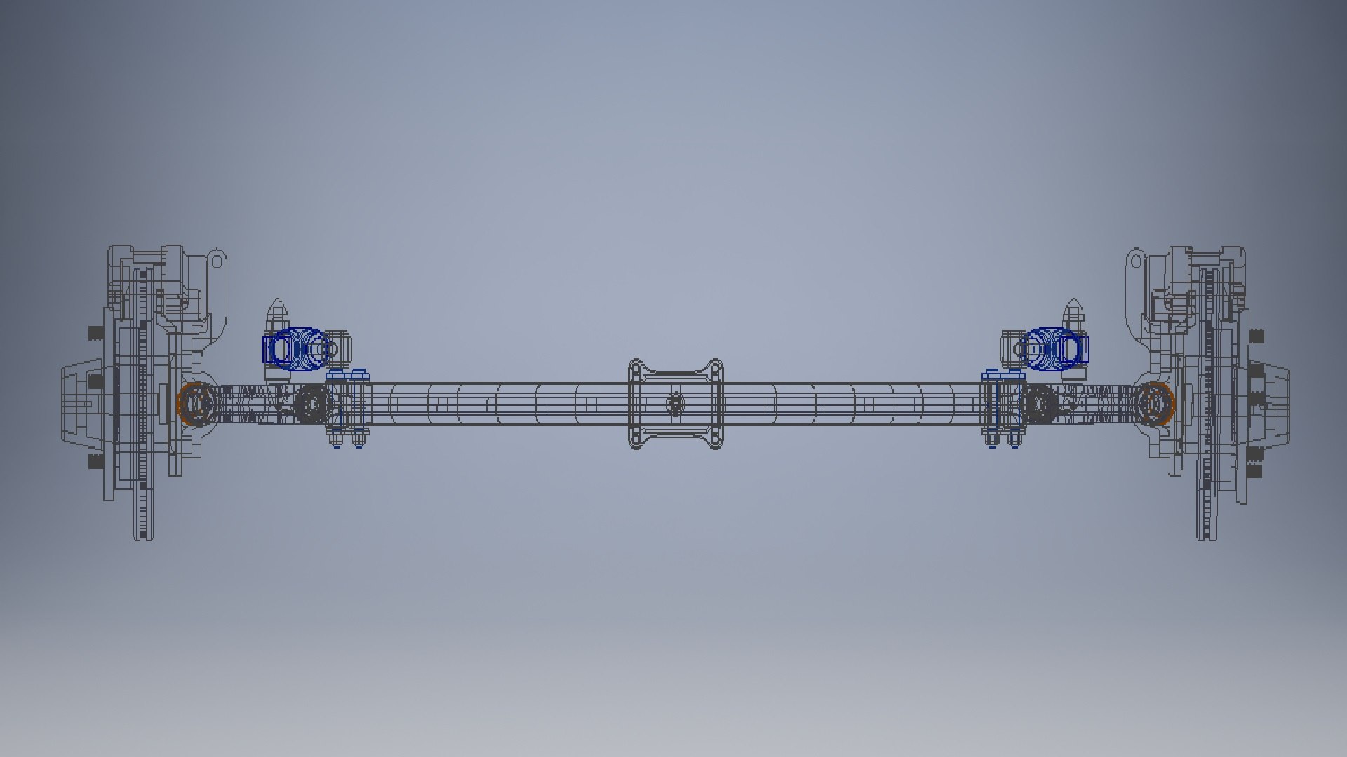 Car Front Drop Axle Suspension System Model - TurboSquid 2077097