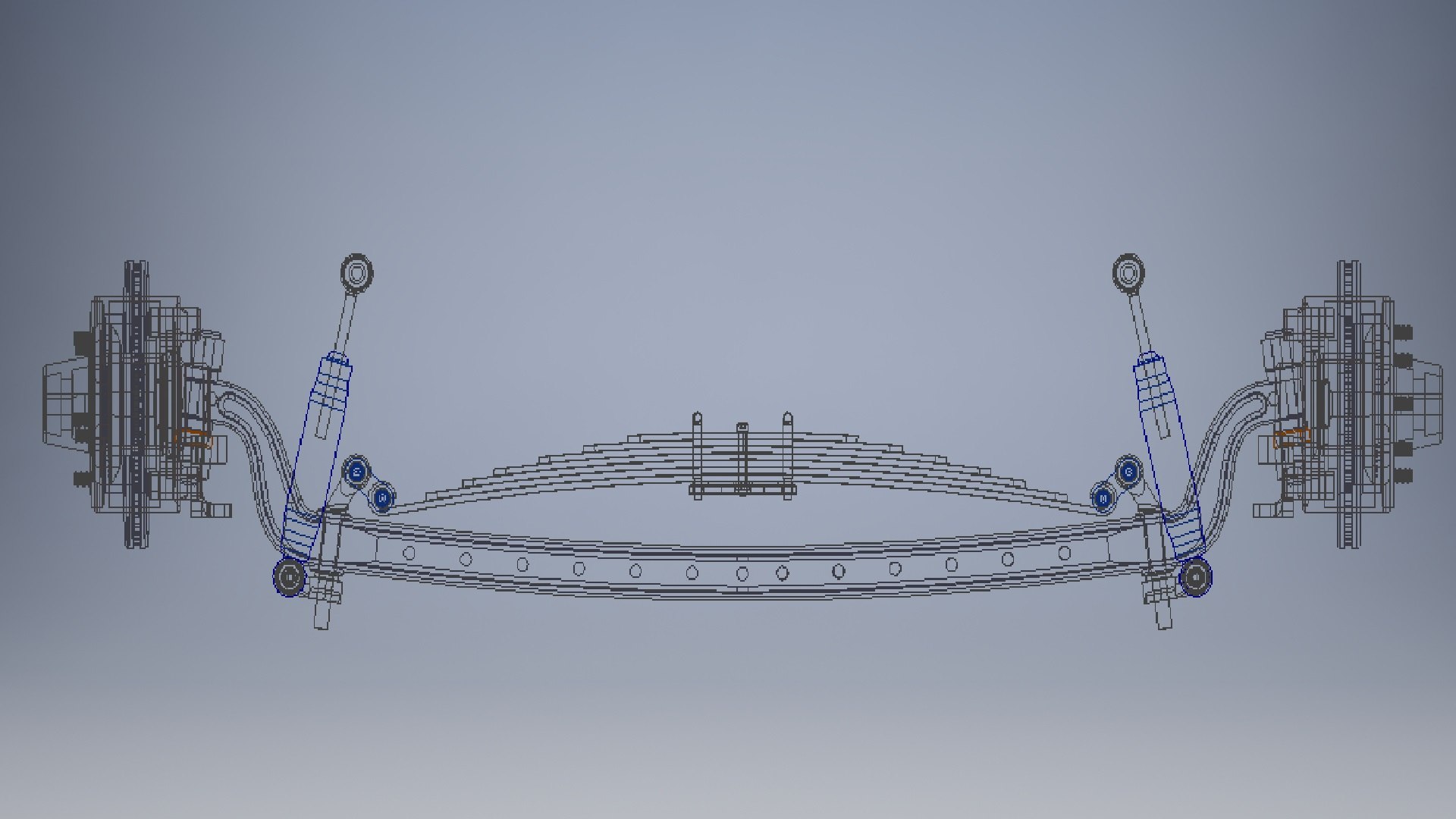 Car Front Drop Axle Suspension System Model - TurboSquid 2077097