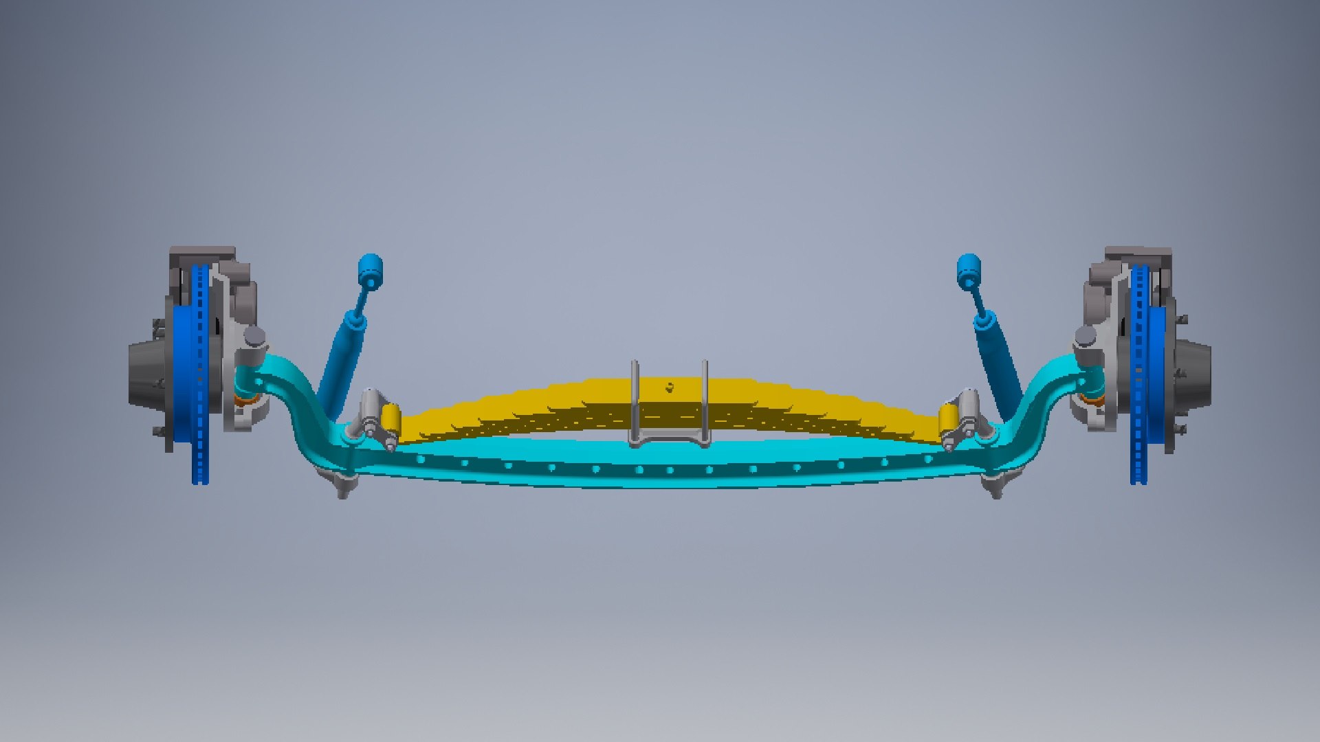 Car Front Drop Axle Suspension System Model - TurboSquid 2077097