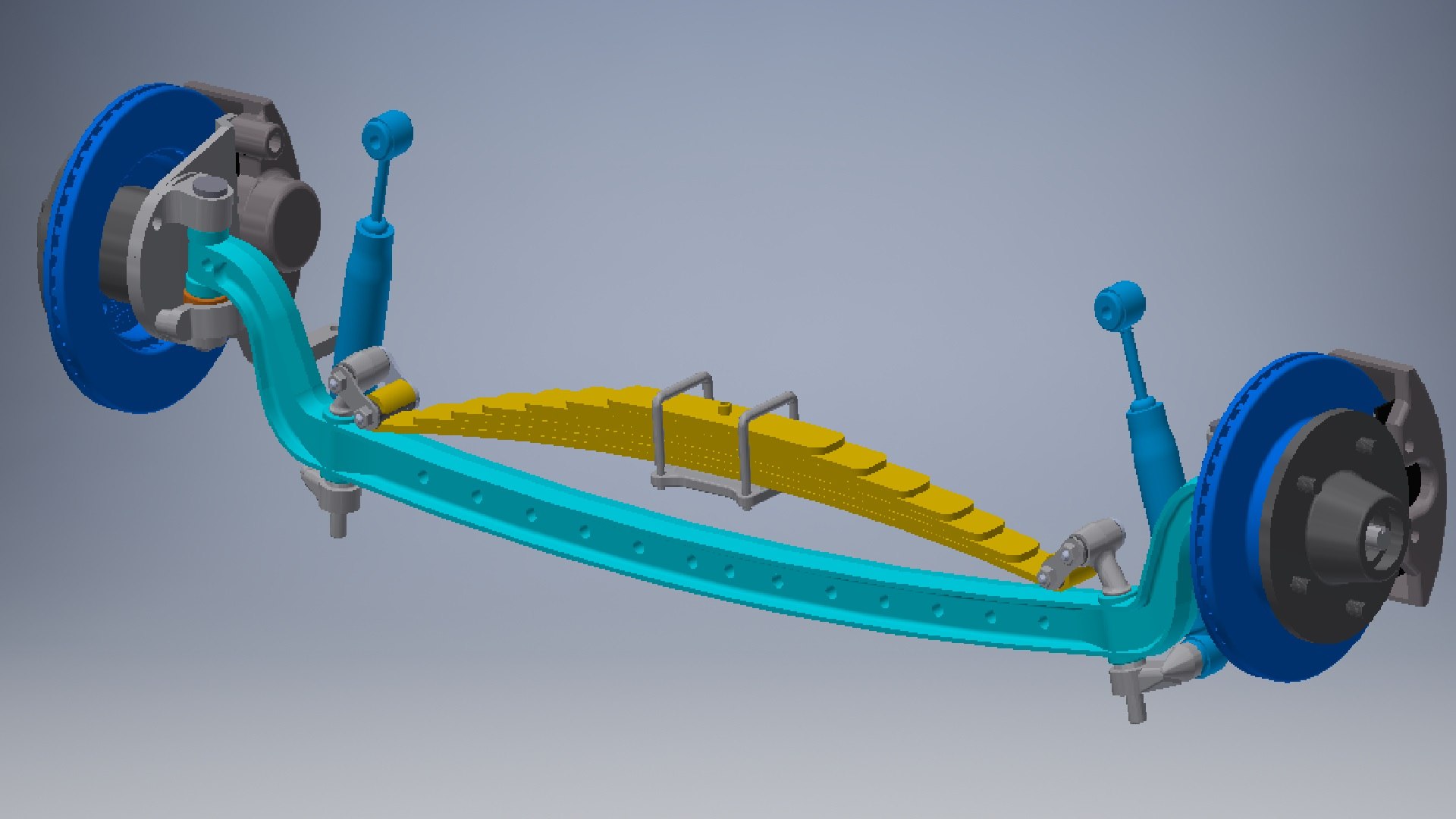 Car Front Drop Axle Suspension System Model - TurboSquid 2077097