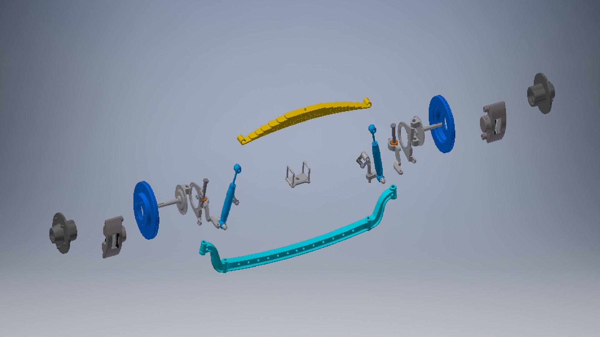 Car Front Drop Axle Suspension System Model - TurboSquid 2077097