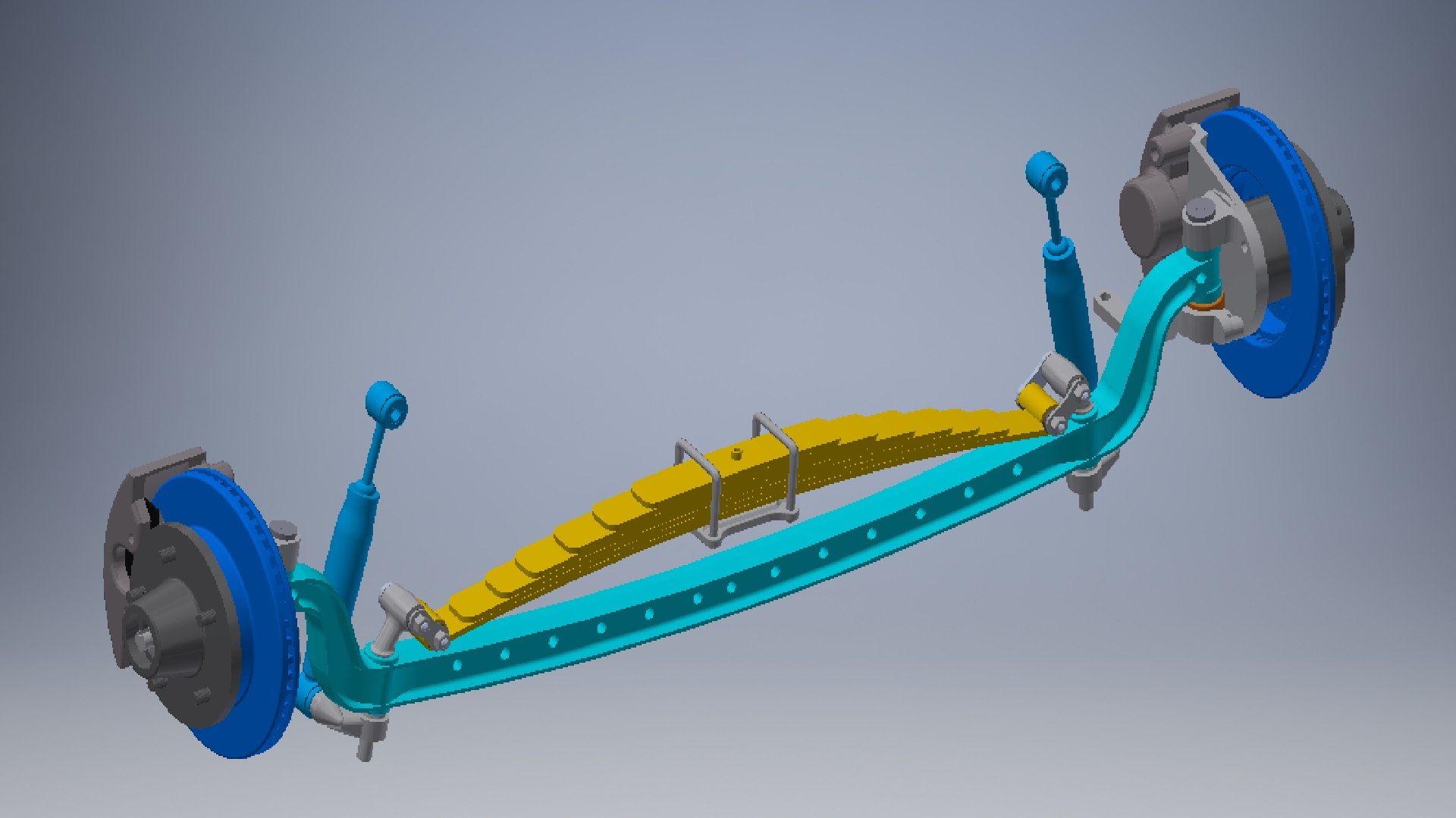 Car Front Drop Axle Suspension System Model - TurboSquid 2077097