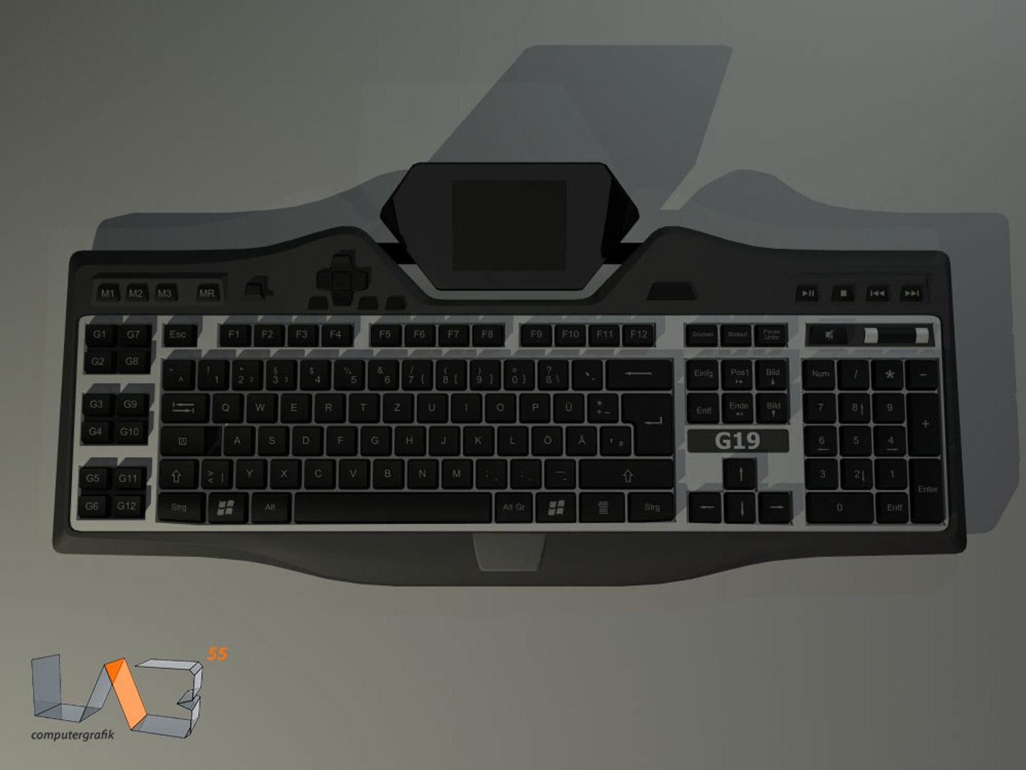 Logitech G19 Gaming Keyboard 3d Model
