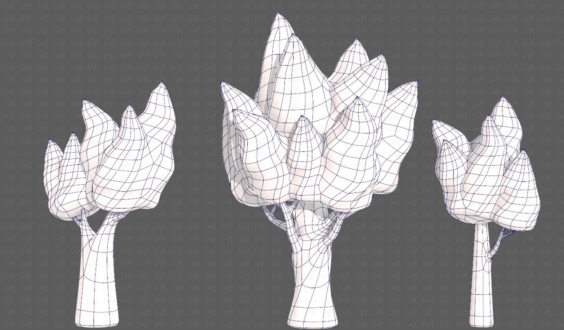 Trees Cartoon V19 3D model - TurboSquid 2009921