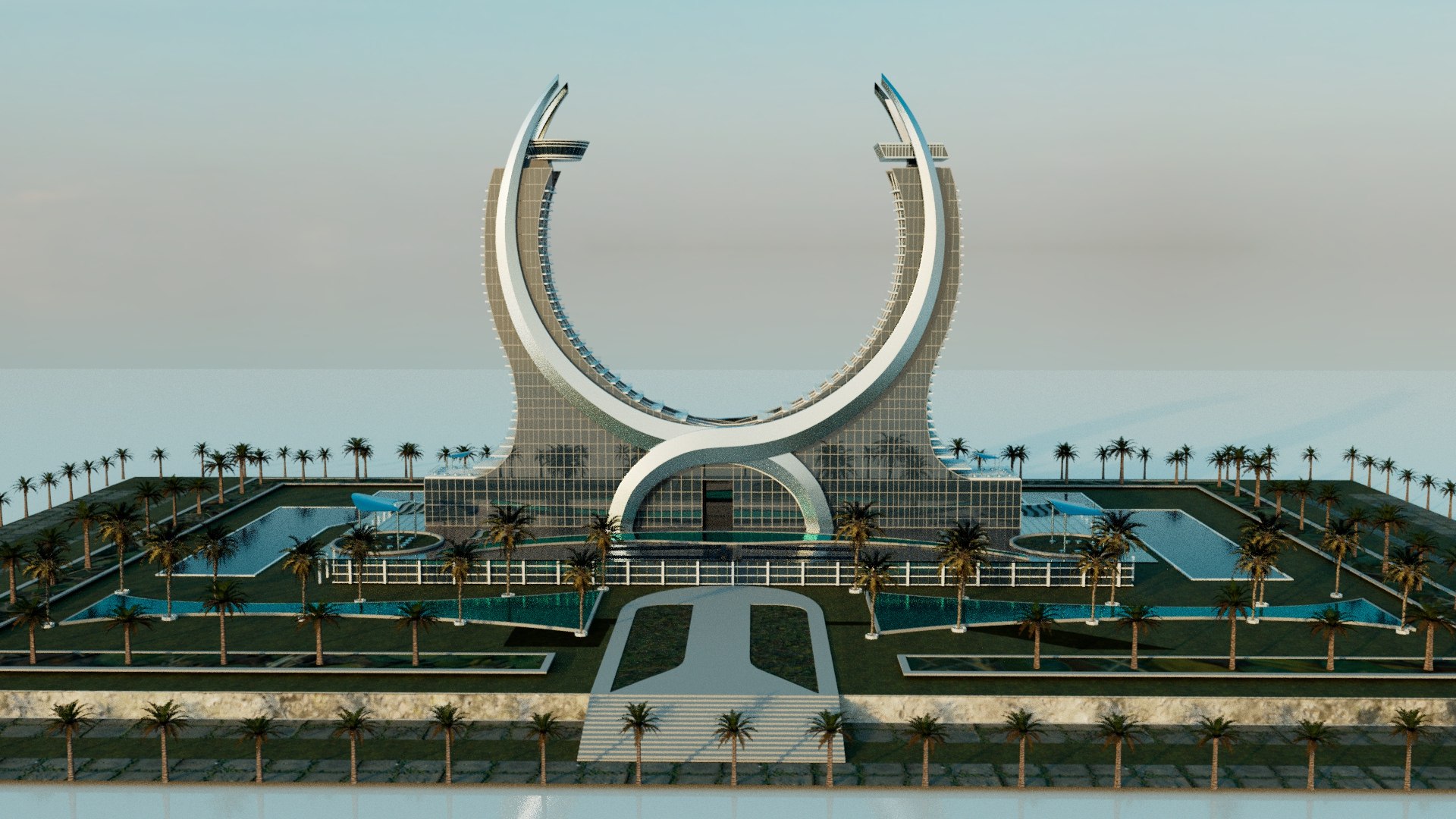 3D Model Katara Towers - TurboSquid 2126012