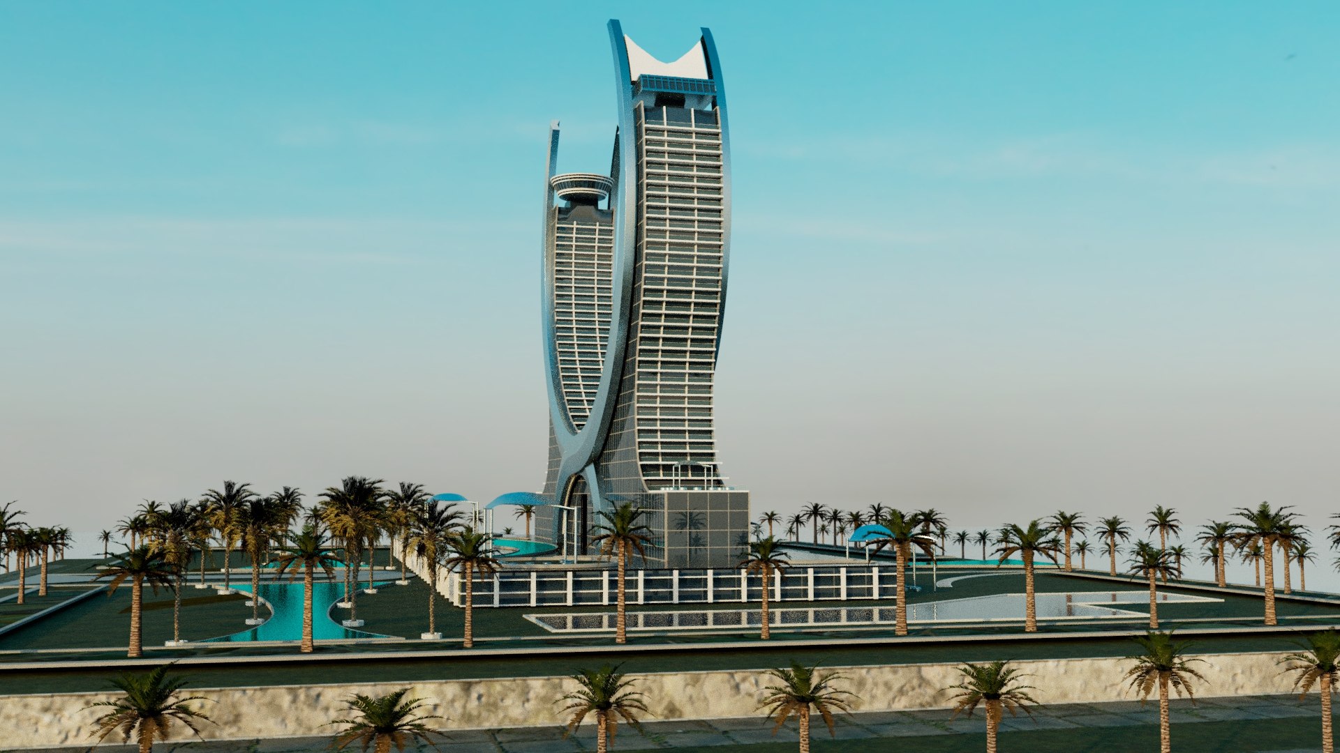 3D Model Katara Towers - TurboSquid 2126012