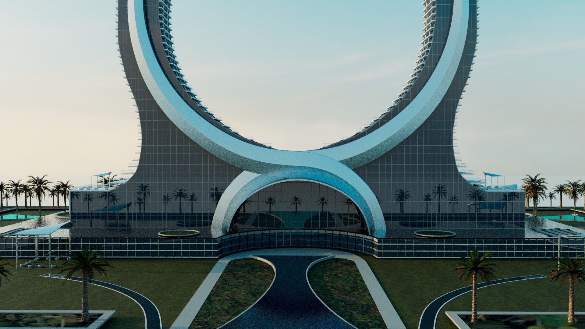 3D Model Katara Towers - TurboSquid 2126012