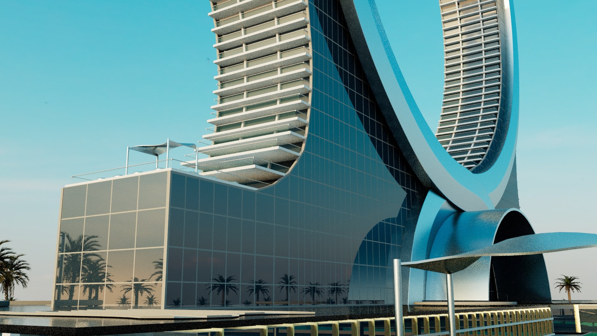 3D Model Katara Towers - TurboSquid 2126012