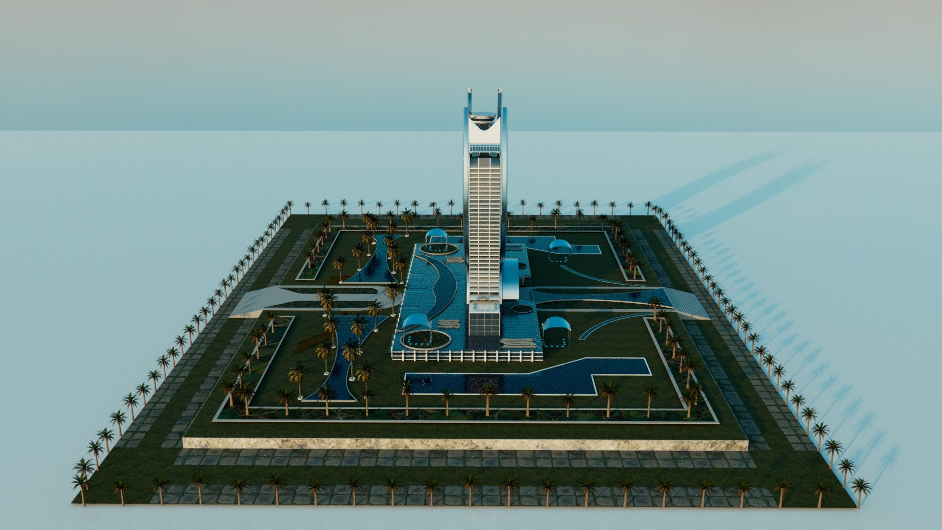 3D Model Katara Towers - TurboSquid 2126012
