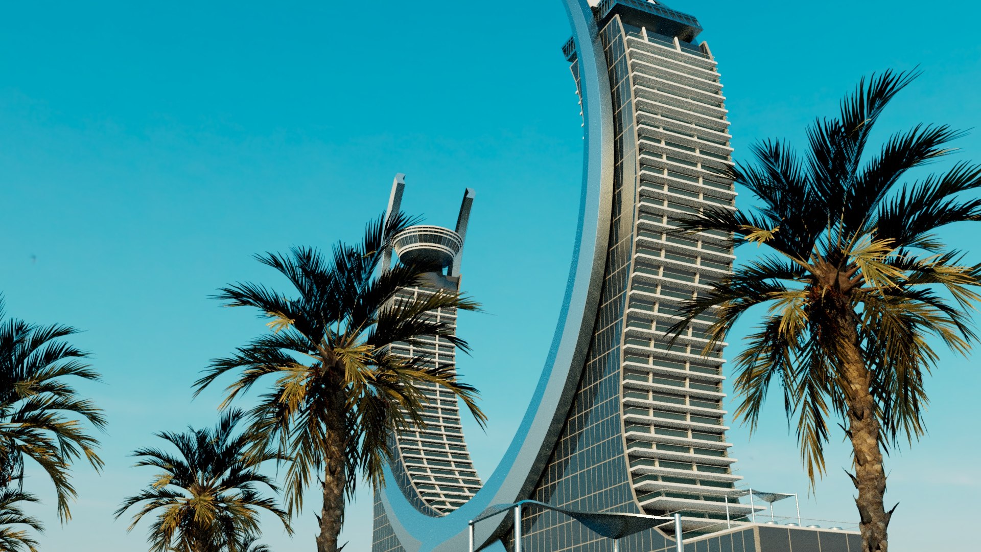 3D Model Katara Towers - TurboSquid 2126012