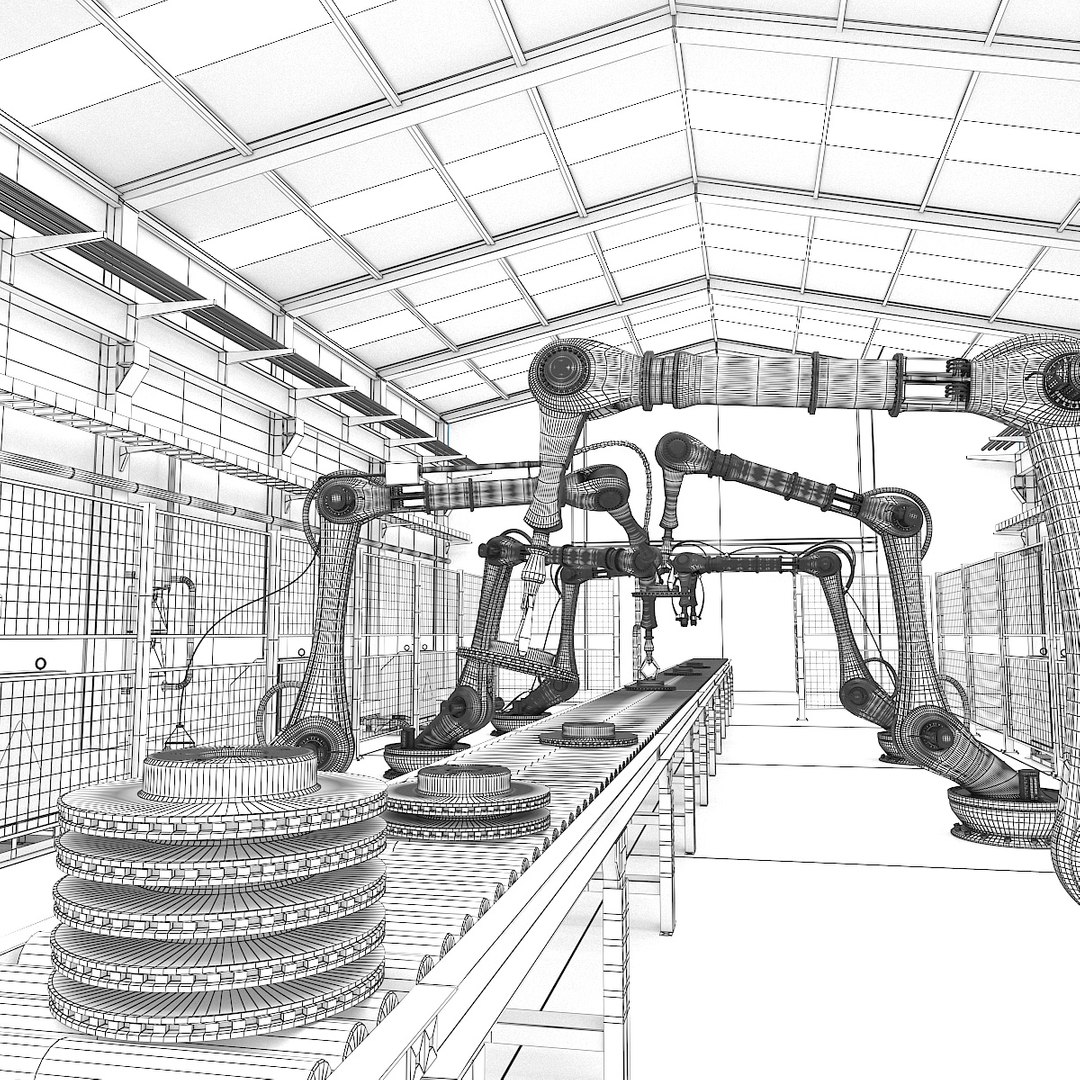 Industrial Assembly Line Model - TurboSquid 1415841