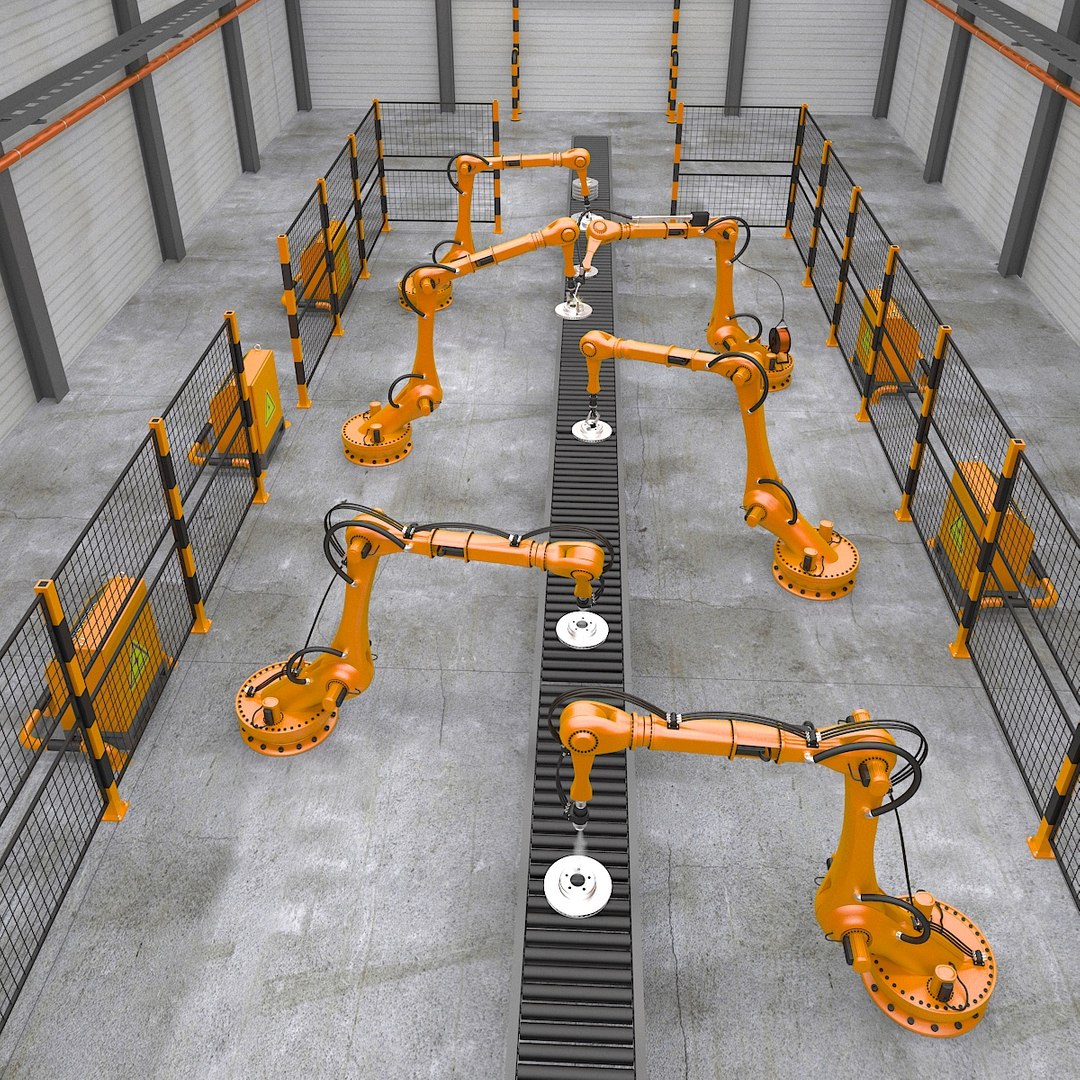 Industrial Assembly Line Model - TurboSquid 1415841