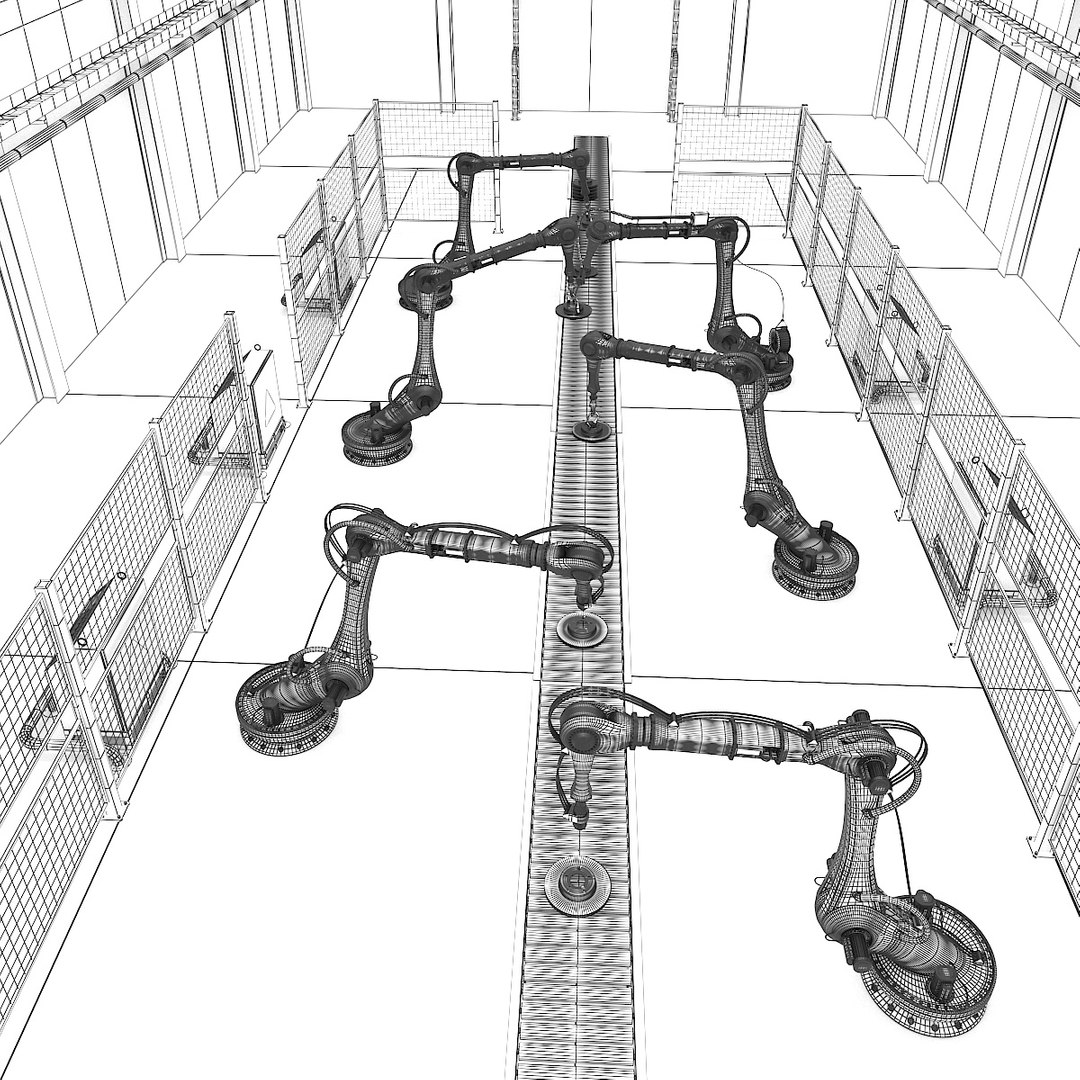 Industrial Assembly Line Model - TurboSquid 1415841
