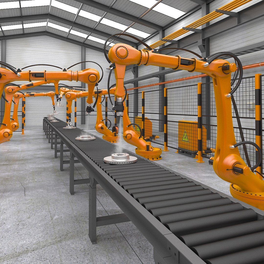 Industrial Assembly Line Model - TurboSquid 1415841