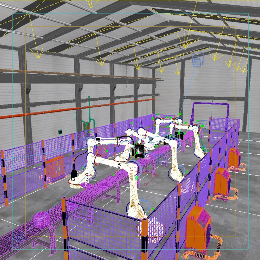 Industrial Assembly Line Model - TurboSquid 1415841
