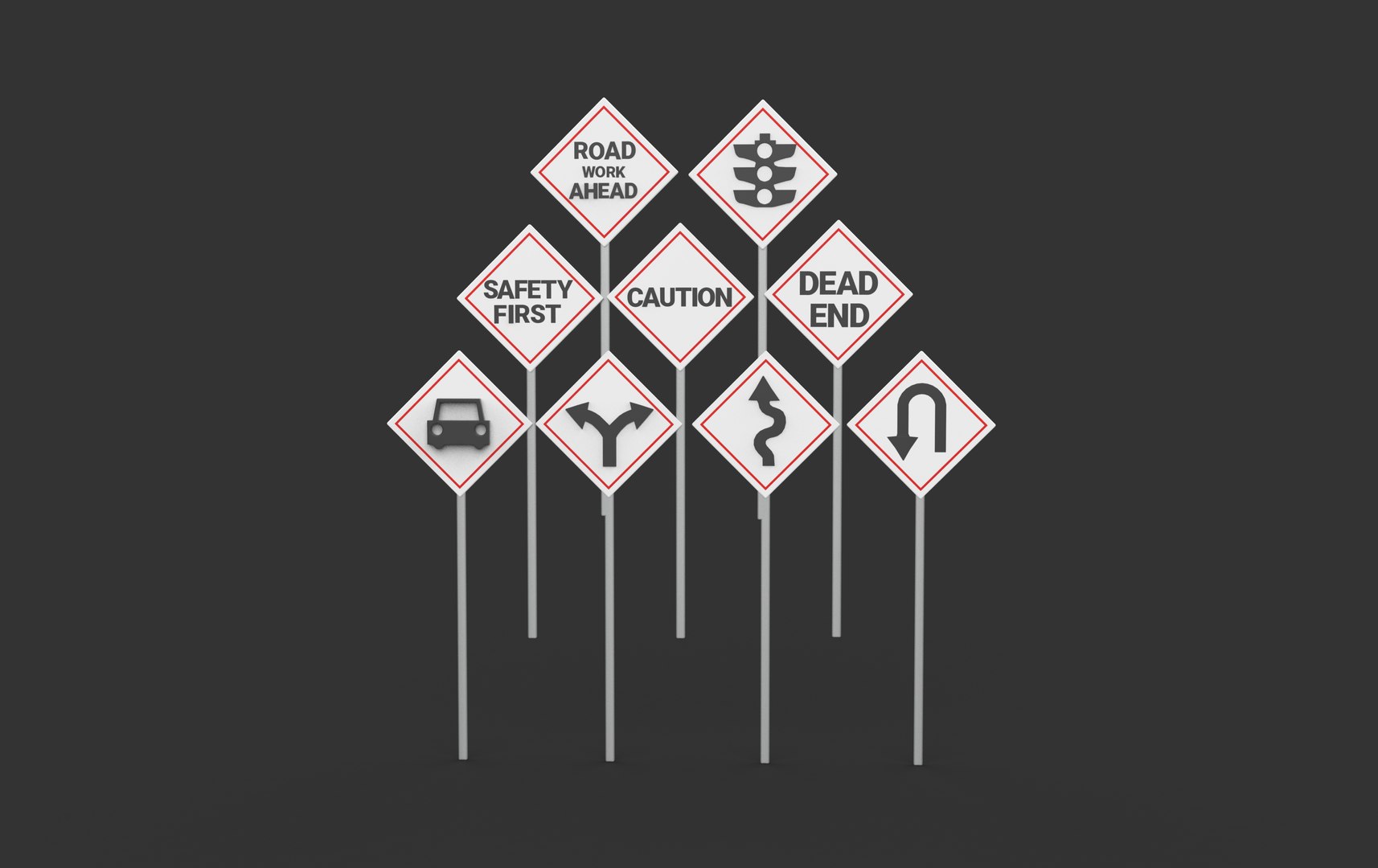 Traffic Signs 3D Model 3D Model - TurboSquid 2362989