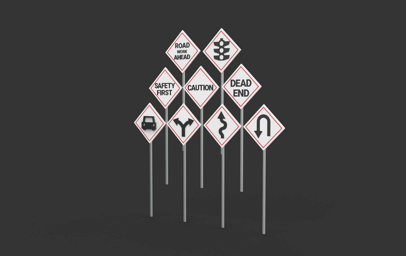 Traffic Signs 3D Model 3D Model - TurboSquid 2362989