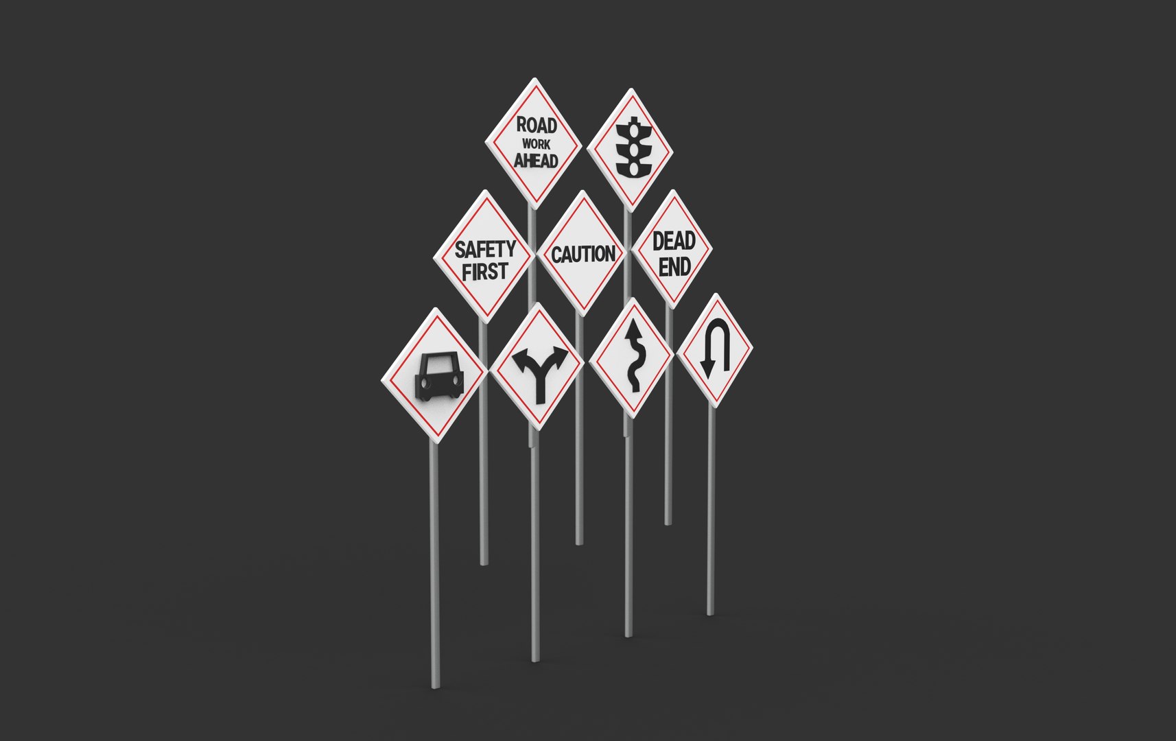 Traffic Signs 3D Model 3D Model - TurboSquid 2362989