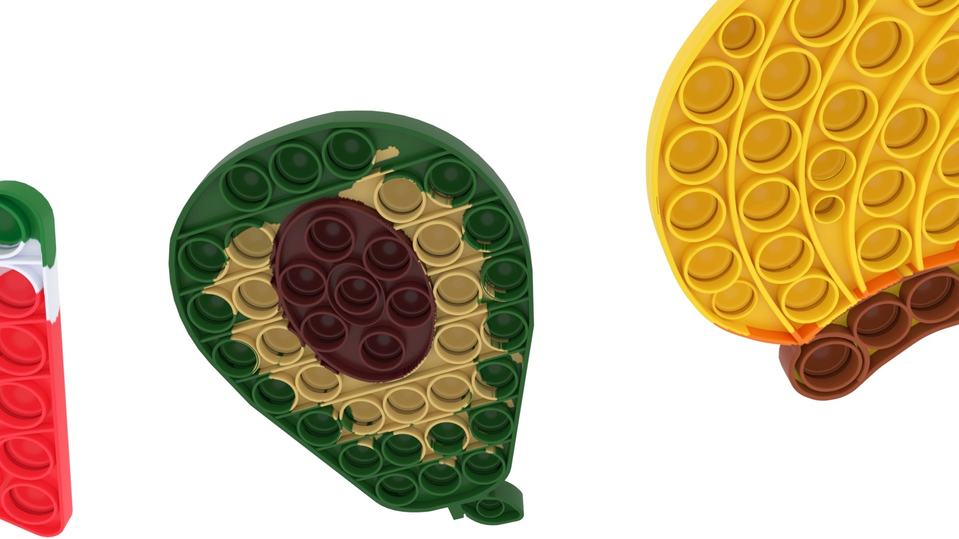 3D Fruits Pop It Fidget Toys Set Model - TurboSquid 1786495