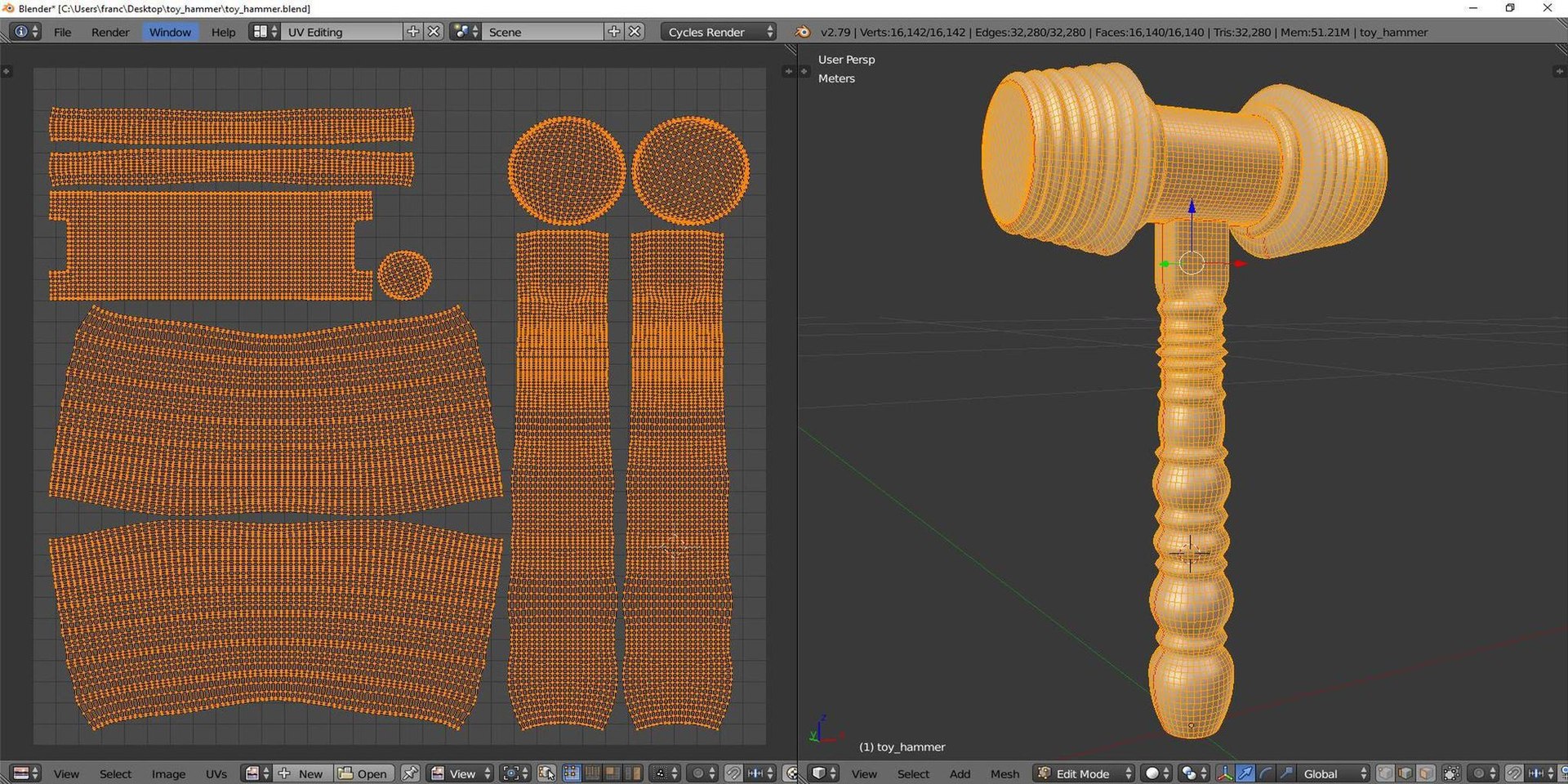 Toy Hammer 3D Model - TurboSquid 1658359