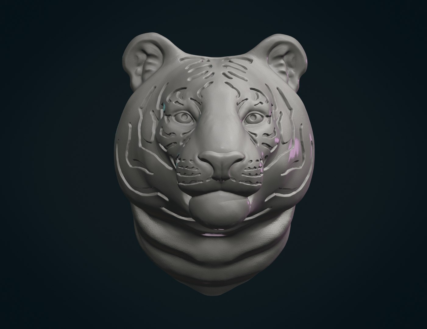 Tiger Head 3D Model - TurboSquid 1441223