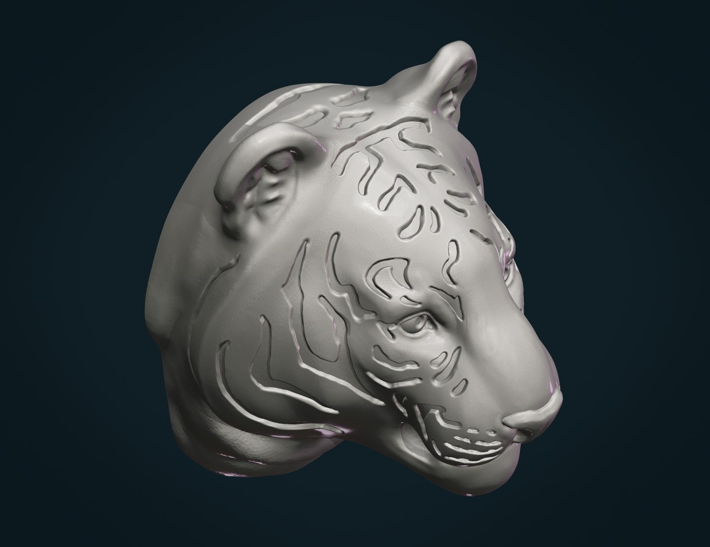 Tiger Head 3D Model - TurboSquid 1441223