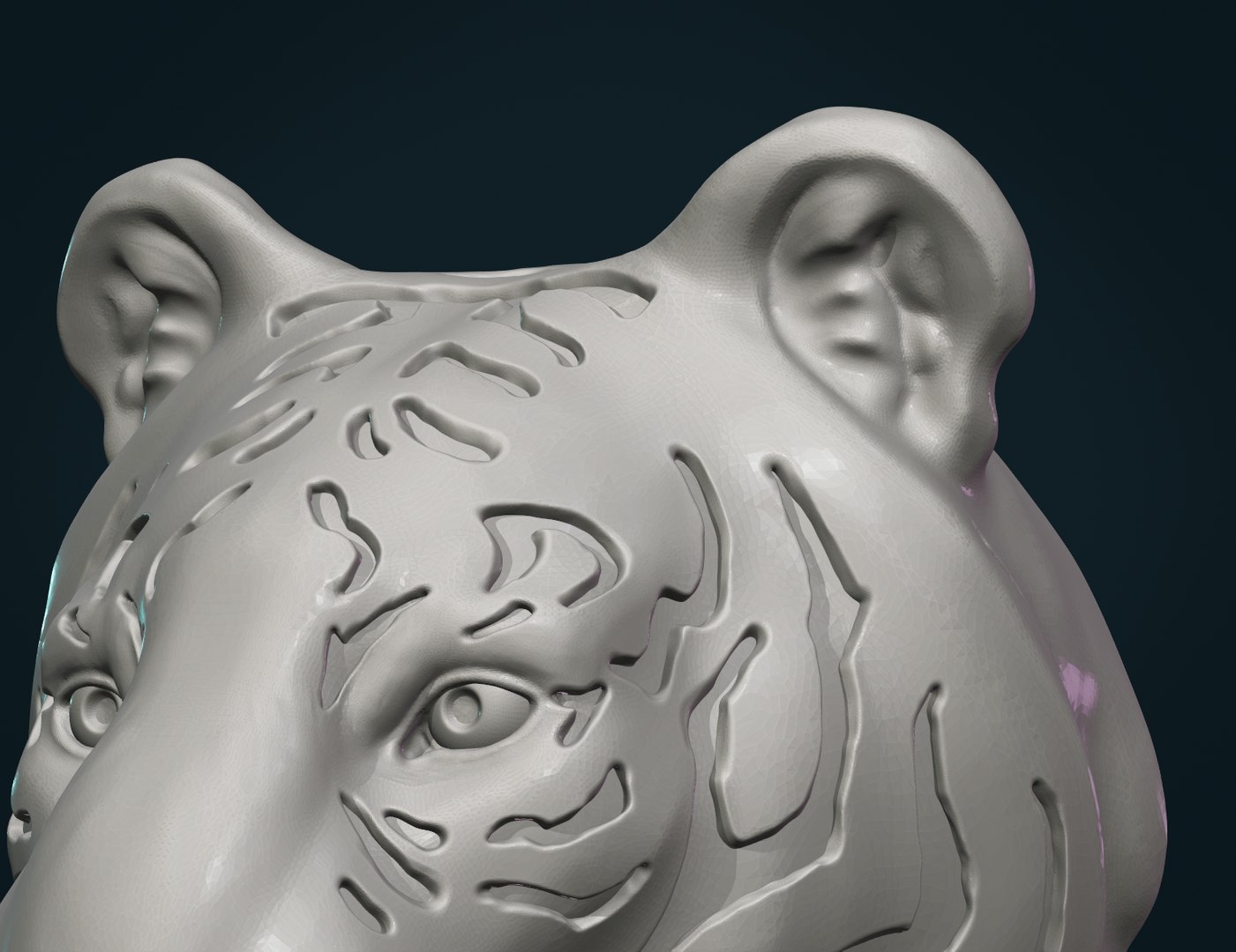 Tiger Head 3D Model - TurboSquid 1441223