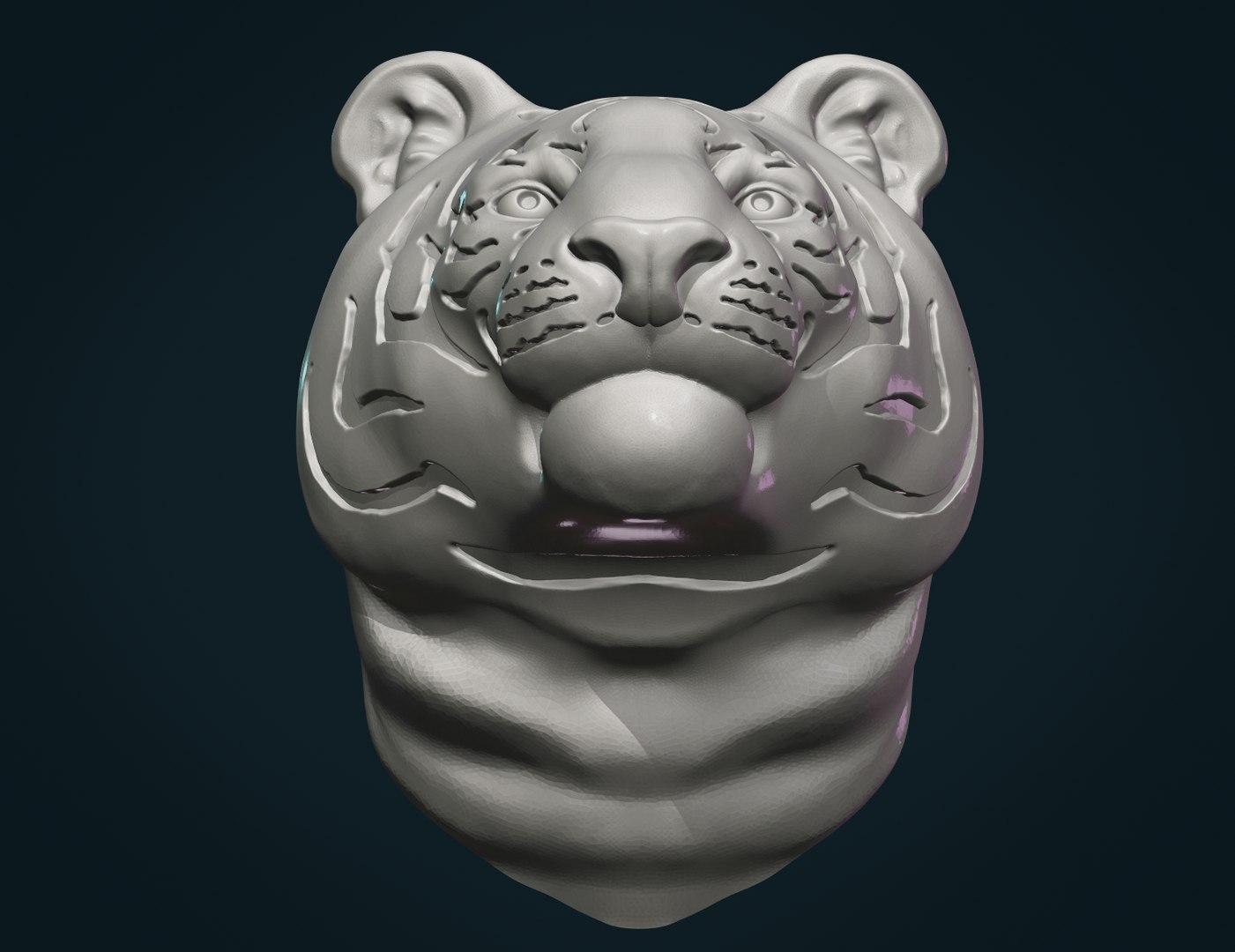 Tiger Head 3D Model - TurboSquid 1441223