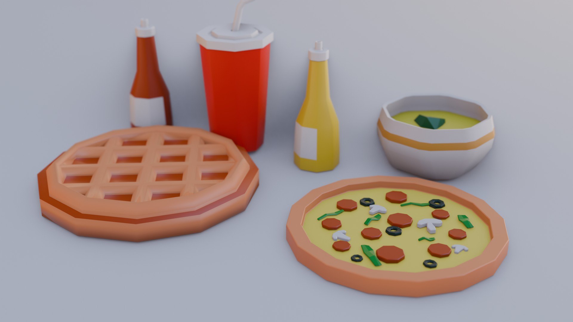 3D Fast Food Restaurant Low Poly Game Assets - TurboSquid 2332206