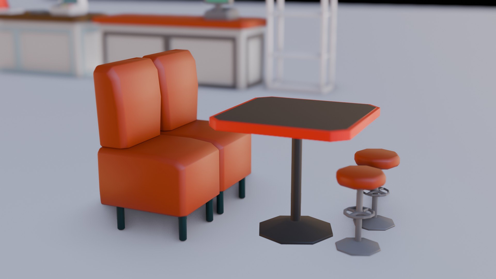 3D Fast Food Restaurant Low Poly Game Assets - TurboSquid 2332206