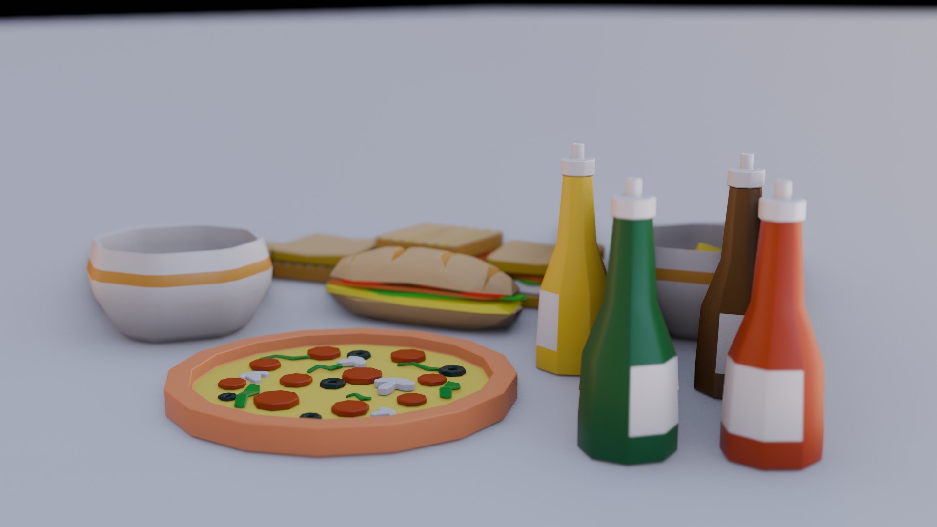 3D Fast Food Restaurant Low Poly Game Assets - TurboSquid 2332206