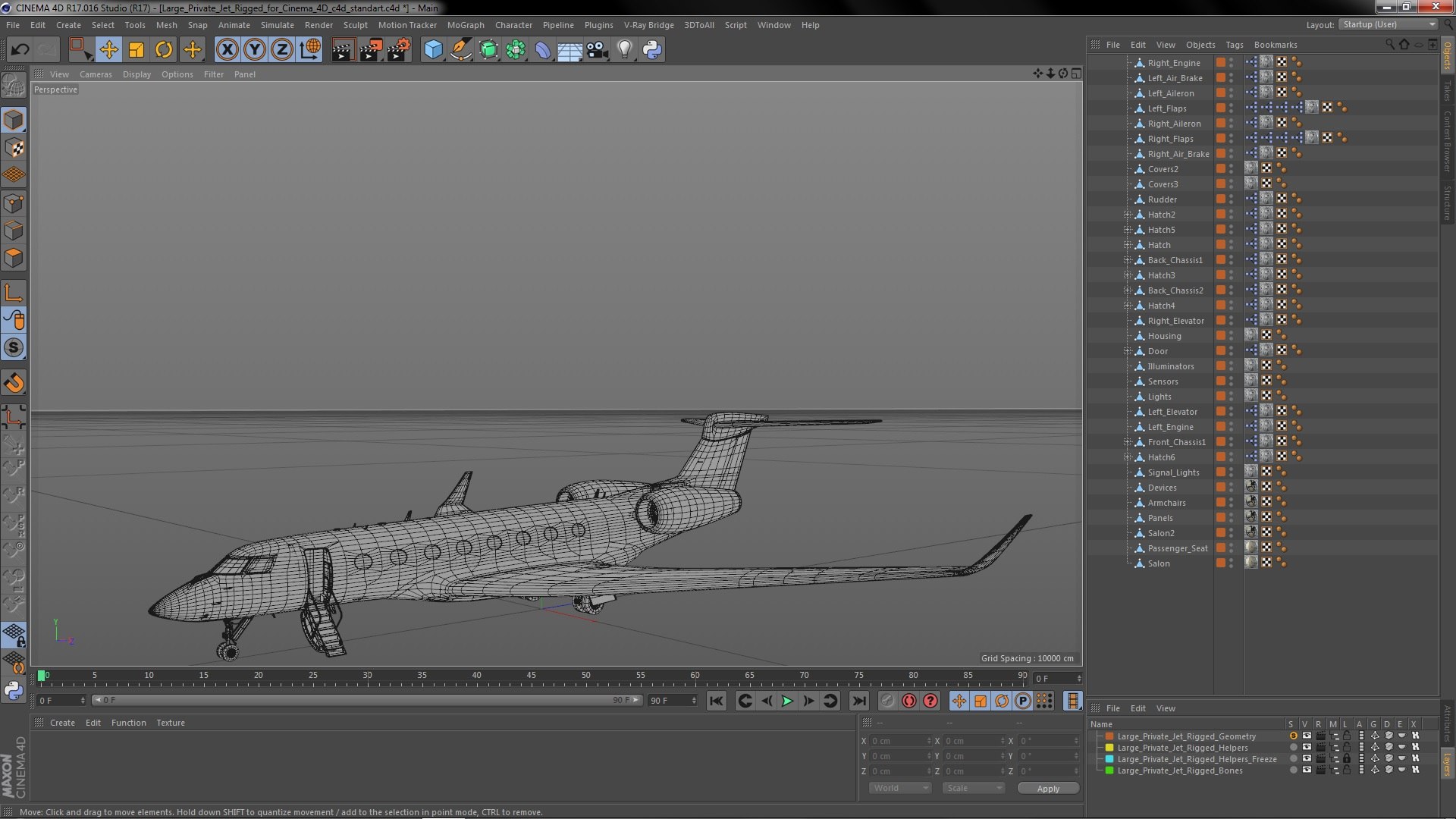 Large Private Jet Rigged For Cinema 4D 3D Model - TurboSquid 2018552