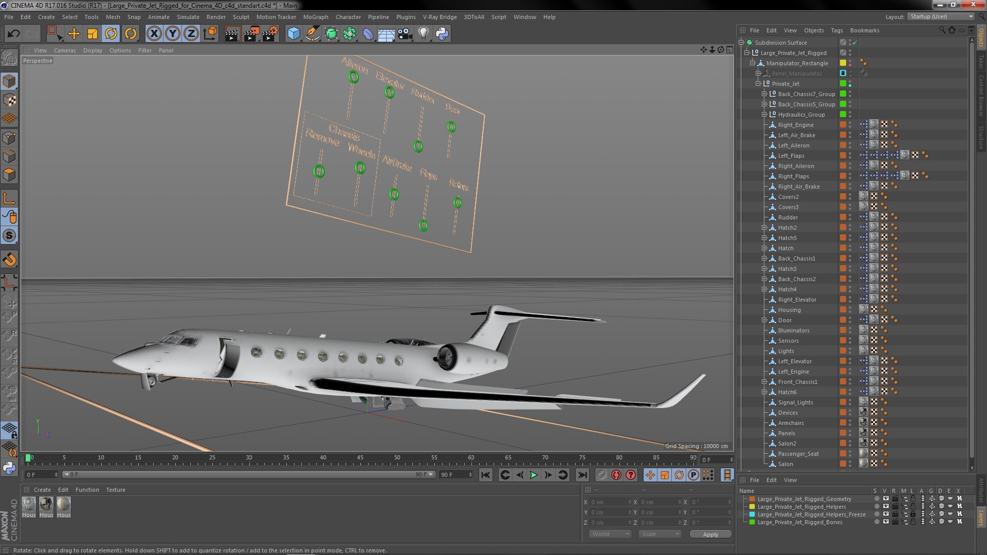 Large Private Jet Rigged For Cinema 4D 3D Model - TurboSquid 2018552