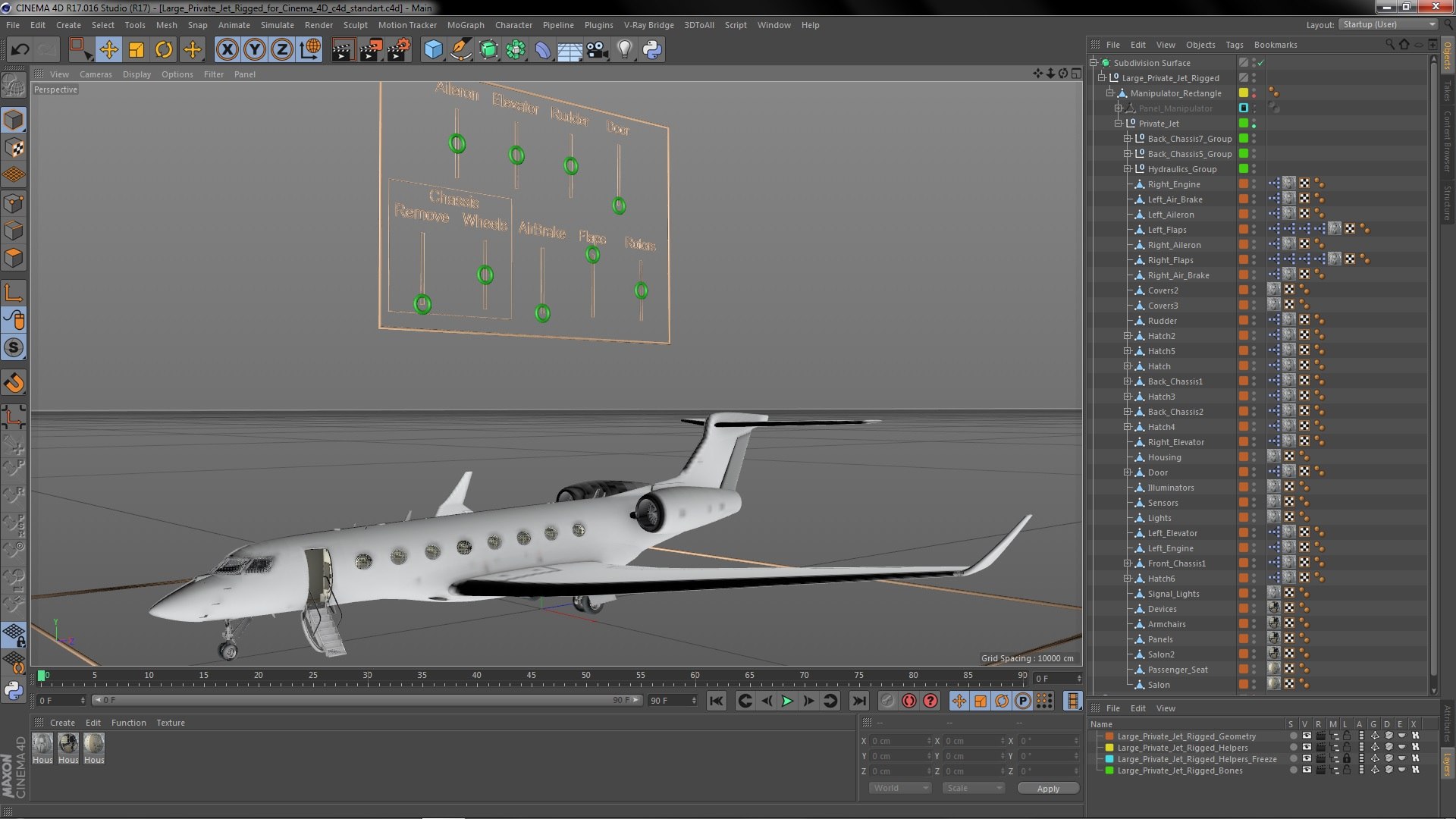 Large Private Jet Rigged For Cinema 4D 3D Model - TurboSquid 2018552